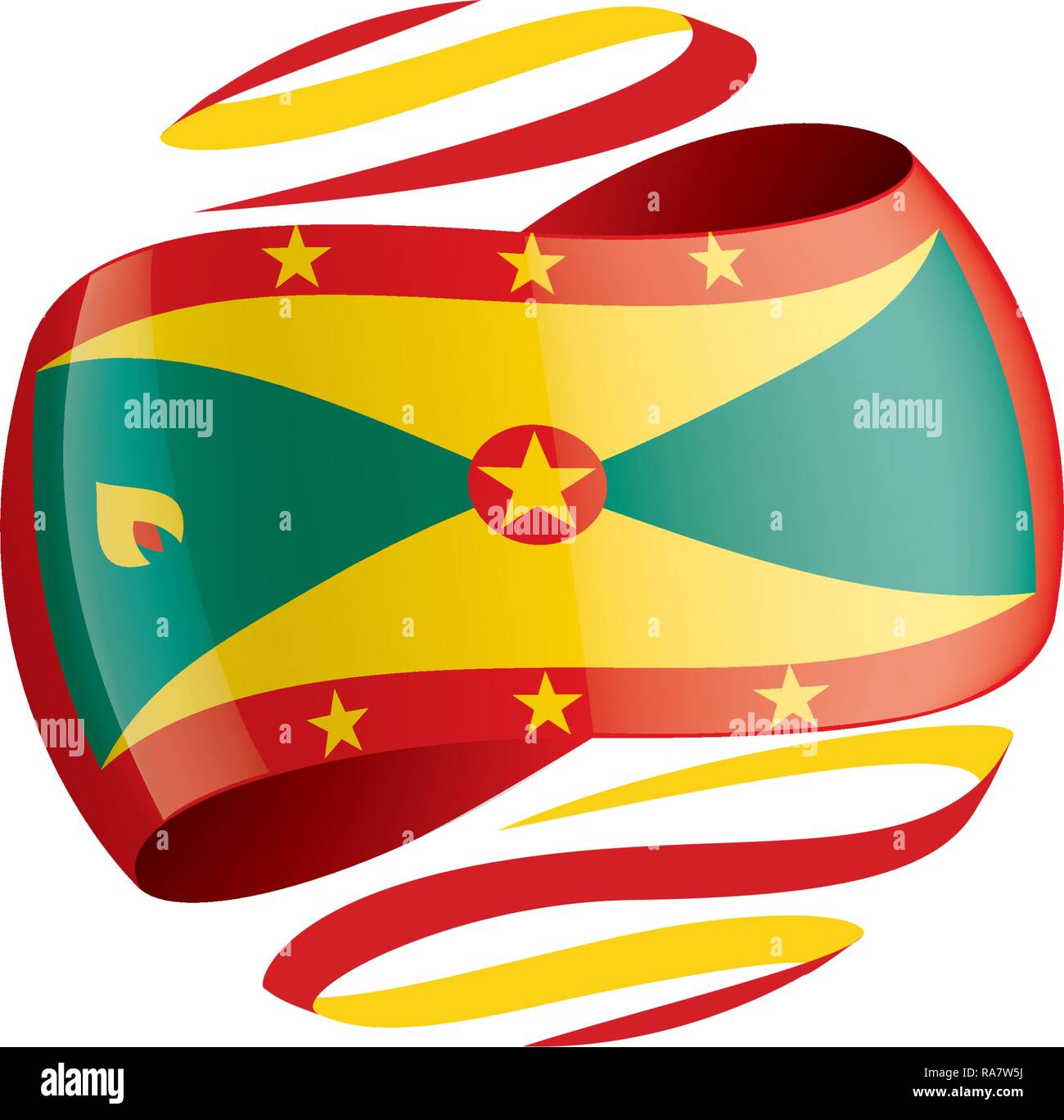 Grenada flag, vector illustration on a white background Stock Vector ...