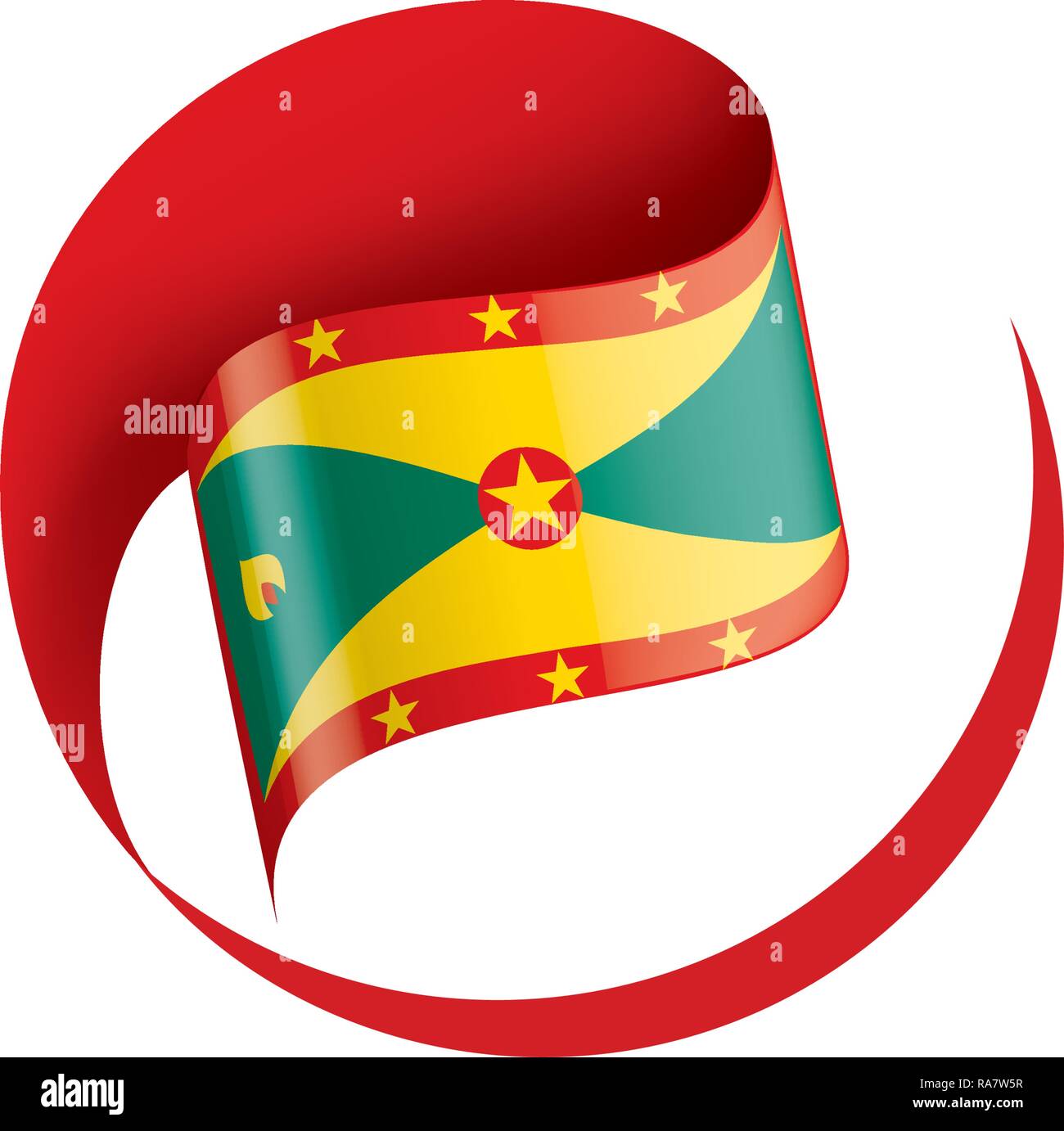 Grenada flag, vector illustration on a white background Stock Vector ...