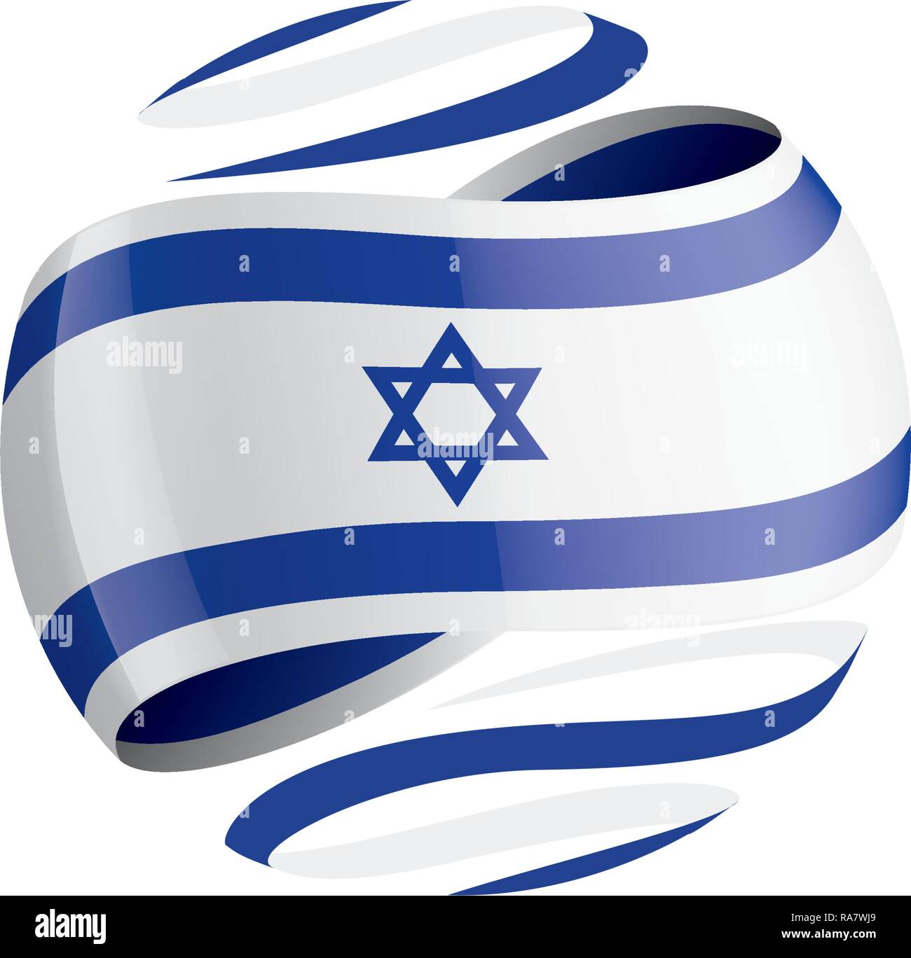 Israel flag, vector illustration on a white background Stock Vector ...