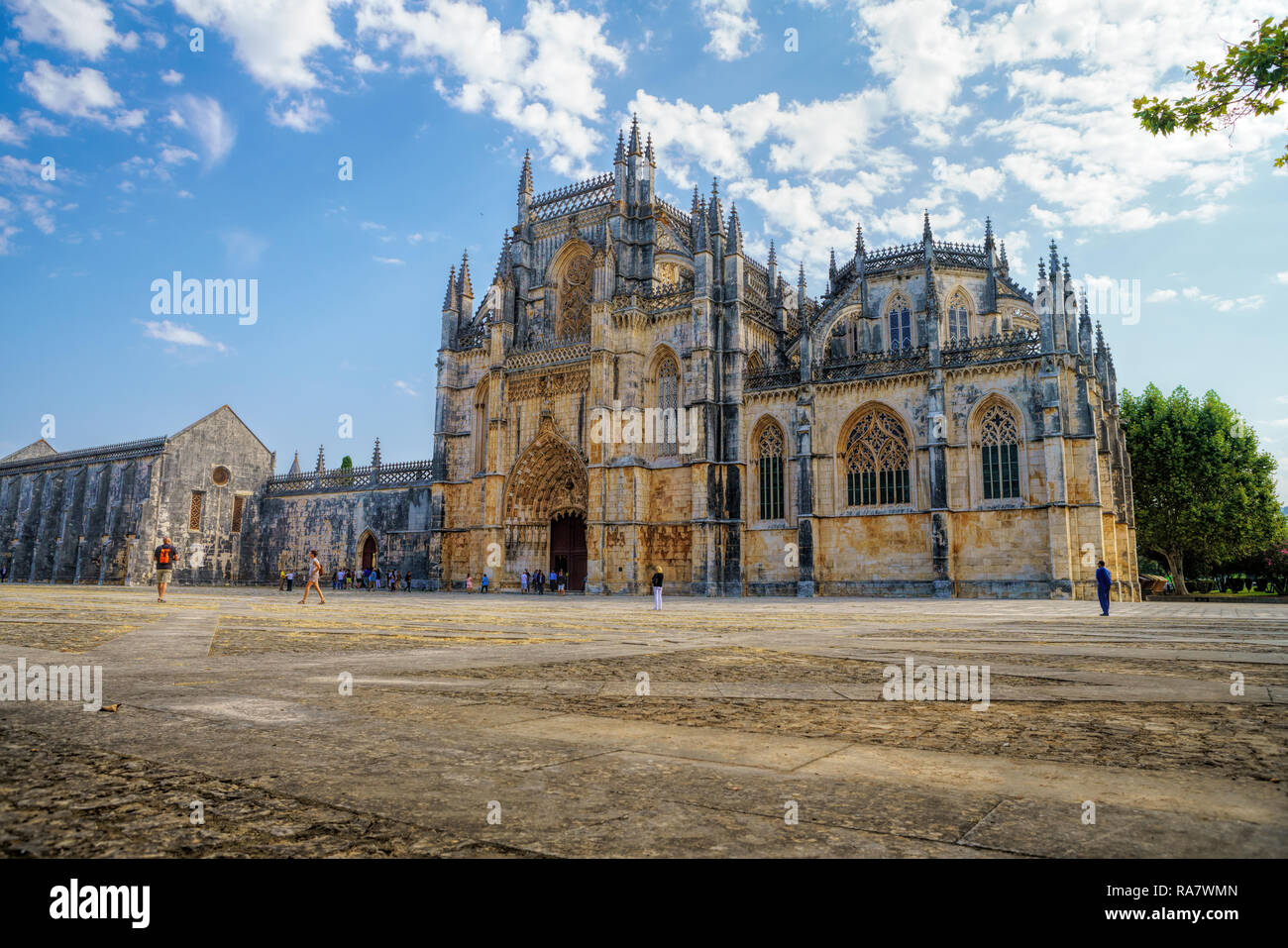Medieval Batalha Monastery in Batalha, Portugal, a prime example of ...