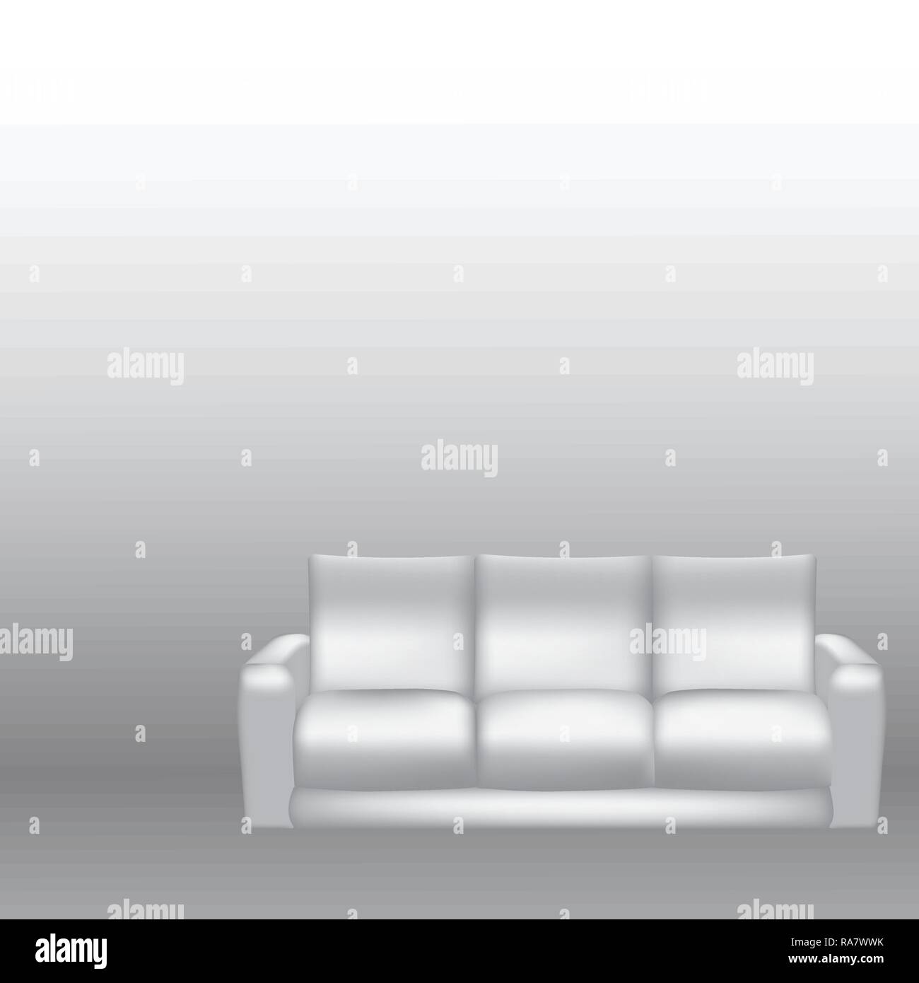 Sofa on gradient background greyscale style. for business banner, ads ...