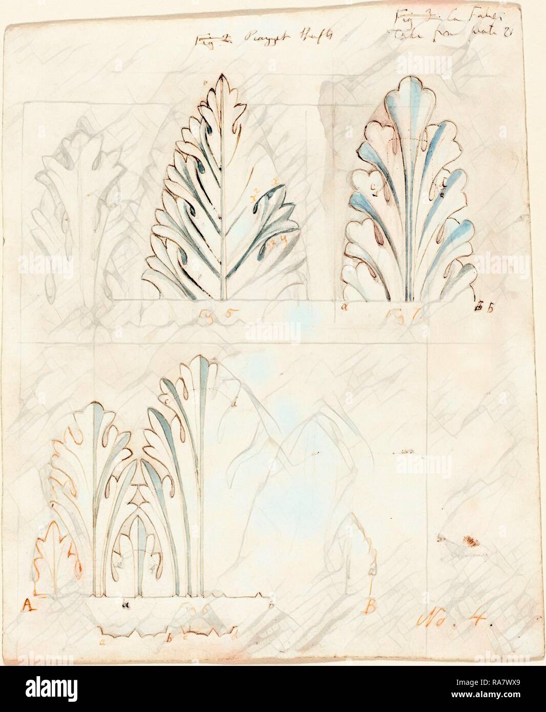 John Ruskin (British, 8 February 1819 - 20 January 1900), Ornamental ...