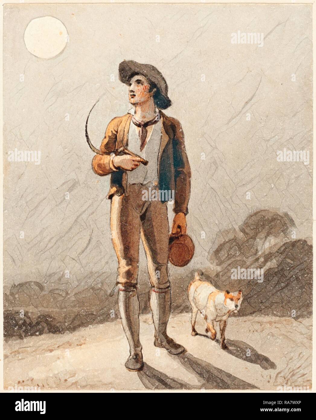 Richard Westall (British, 1765 - 1836), The Reaper (The Harvest Moon ...