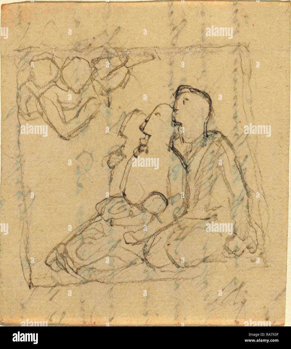 John Flaxman (British, 1755 - 1826), Holy Family with Angels ...