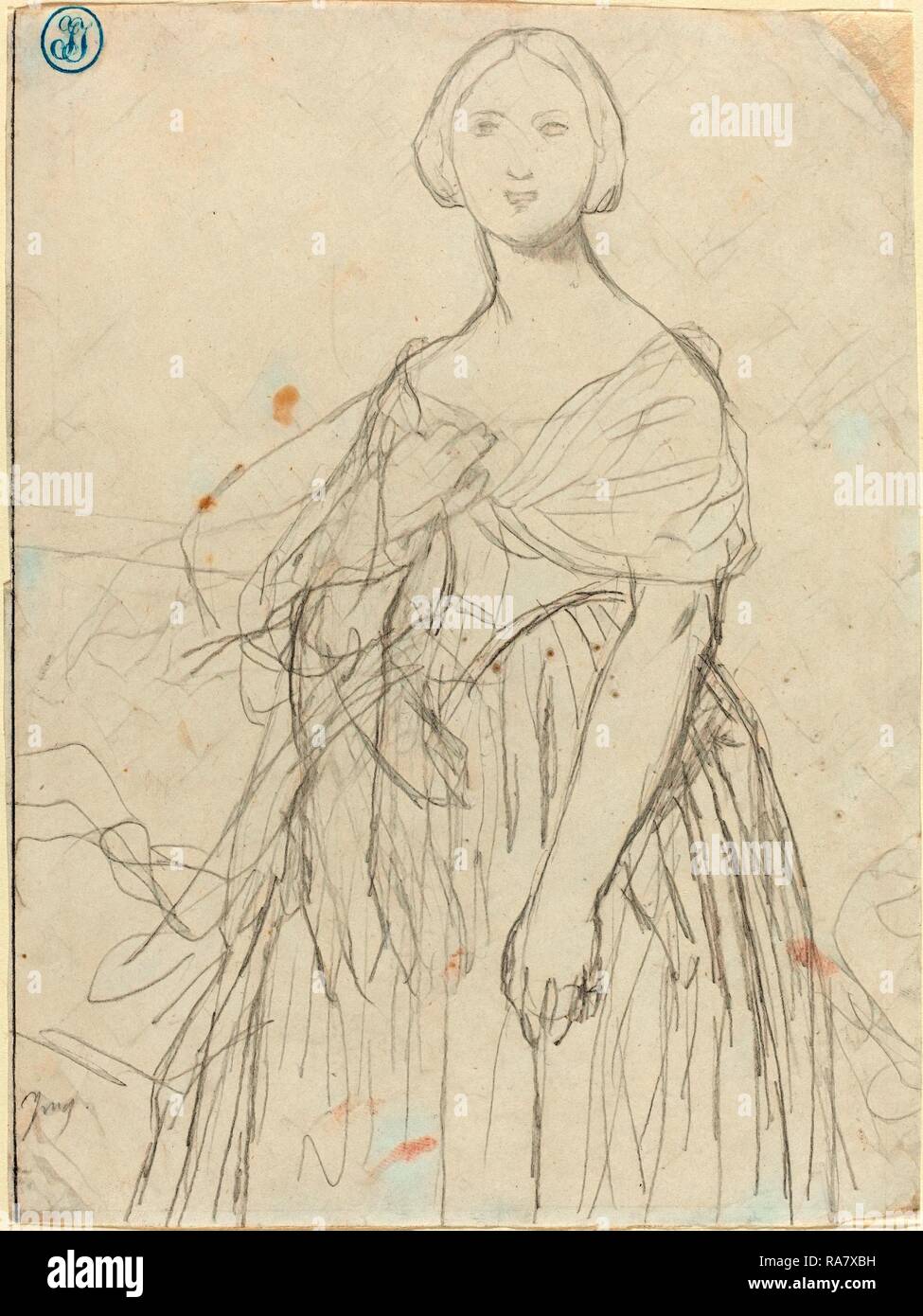 Jean-Auguste-Dominique Ingres (French, 1780 - 1867), Sketch for Madame ...