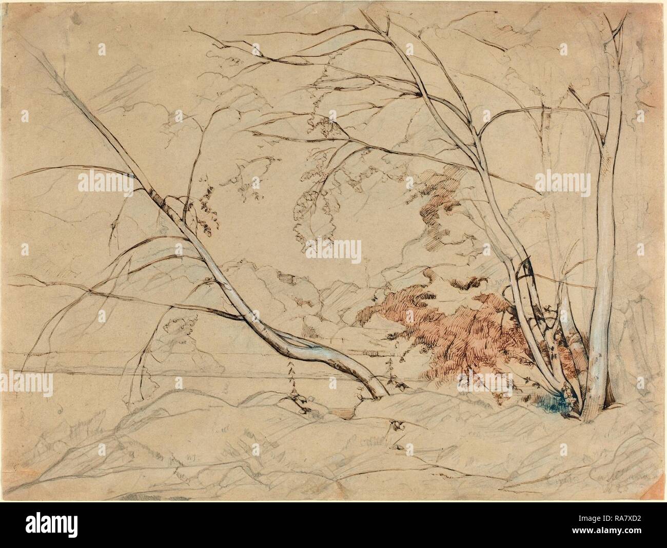 Jean-Baptiste-Camille Corot (French, 1796 - 1875), Clump of Trees at ...