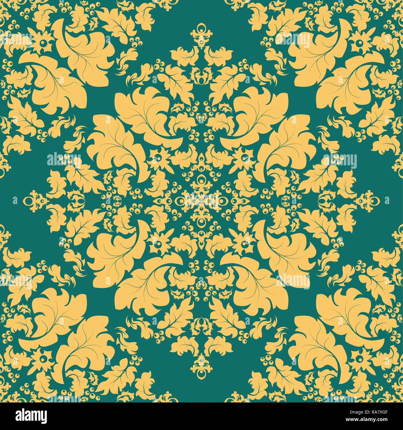 Damask wallpaper Vector illustration. Easily editable vector image ...