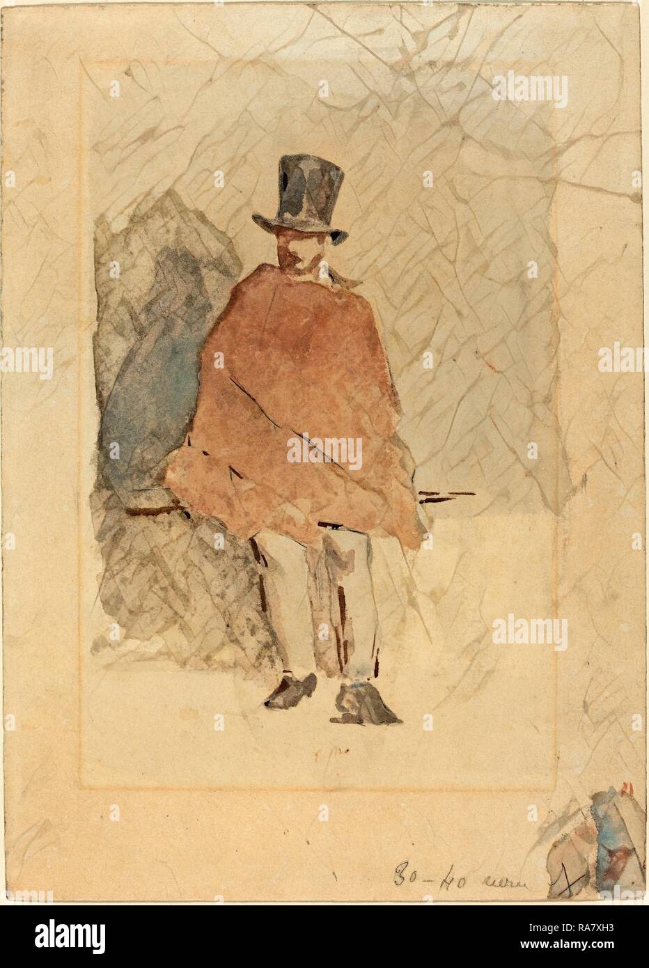 Edouard Manet (French, 1832 - 1883), The Man in the Tall Hat, 1858-1859 ...
