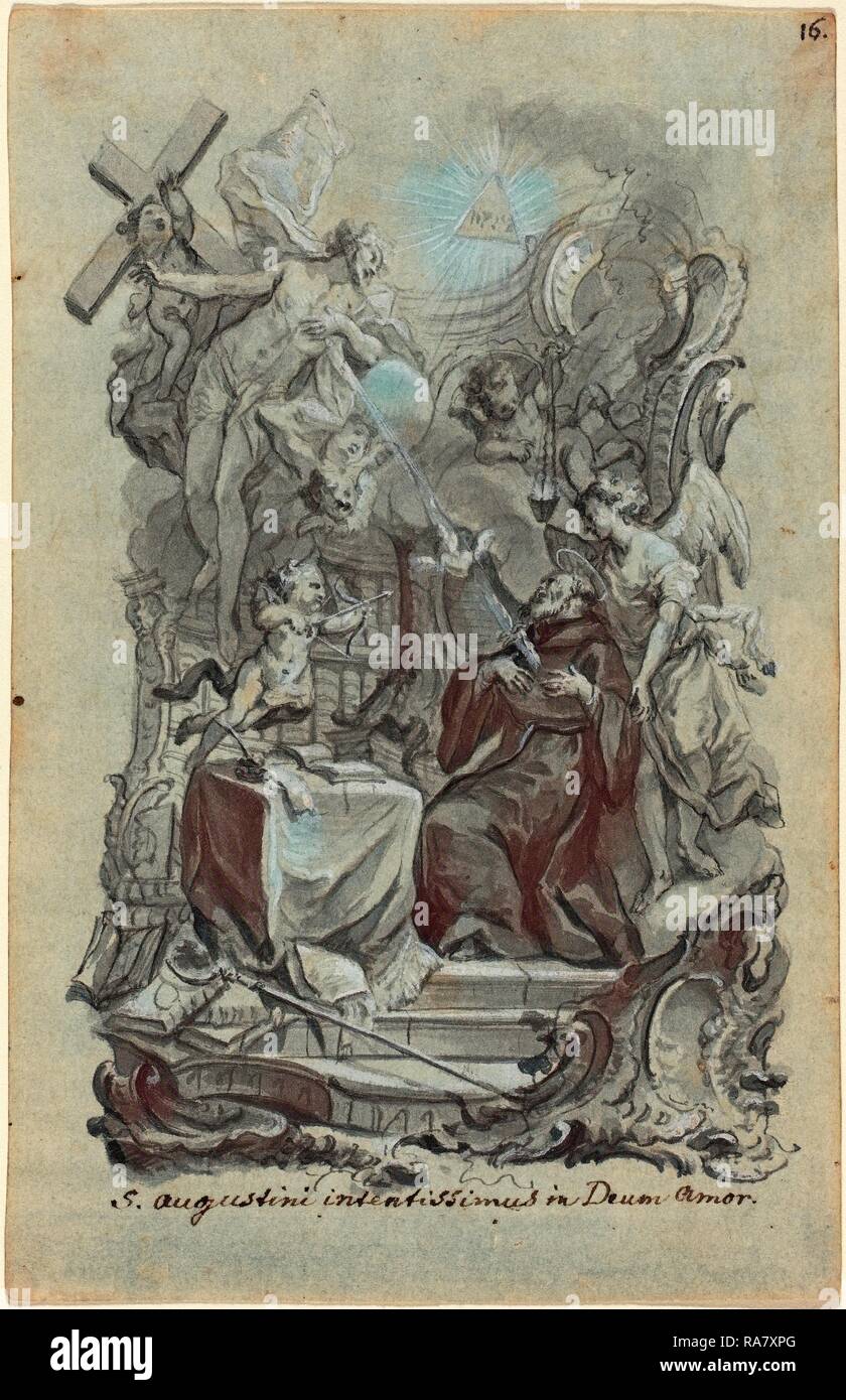 Joseph Christ (German, 1732 - 1788), Saint Augustine's Zealous Love of ...