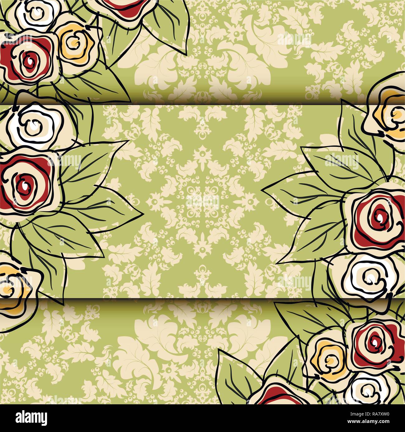 Rose motif,Flower design elements vector Easily editable vector image ...