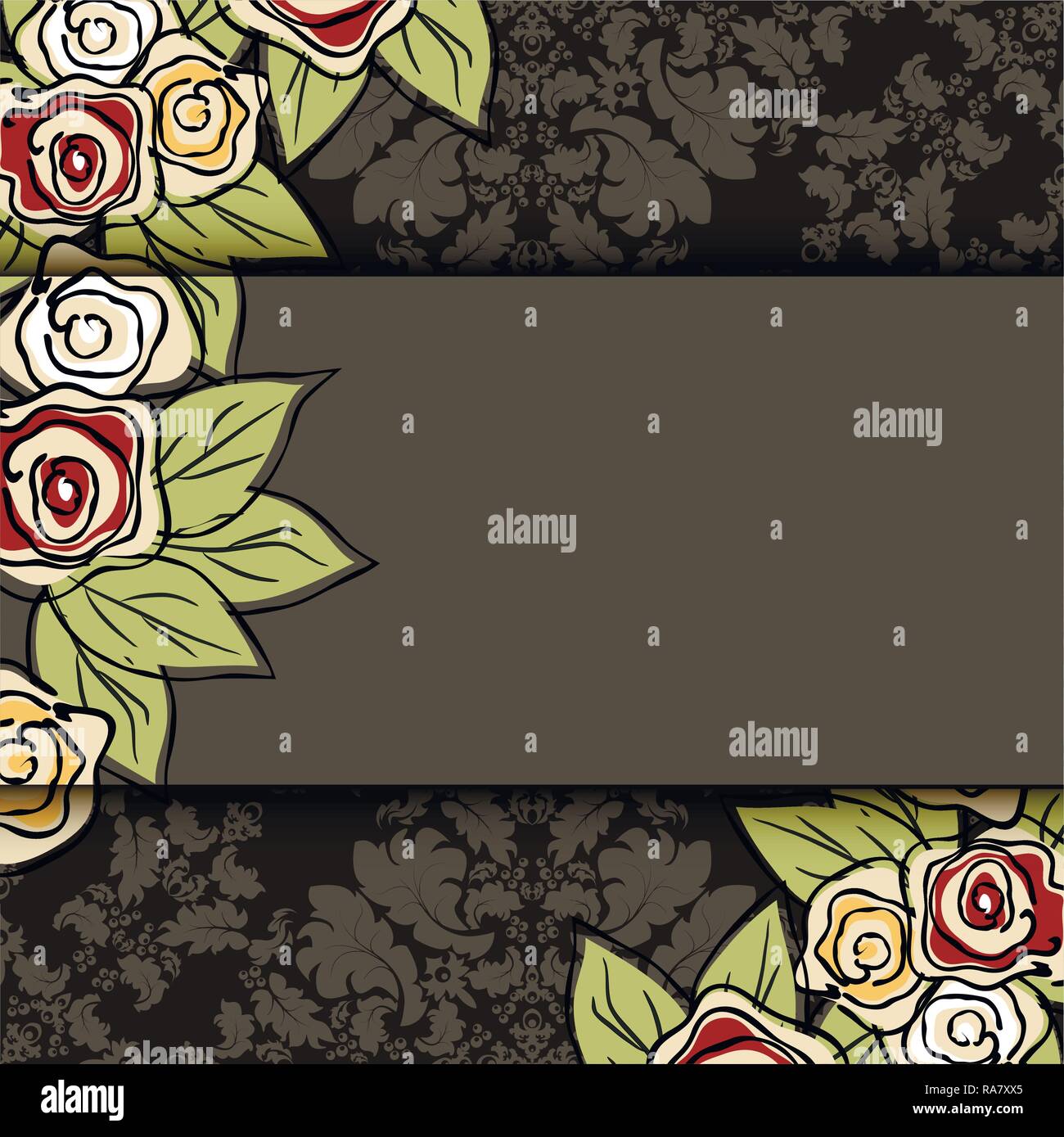 Rose motif,Flower design elements vector Easily editable vector image ...