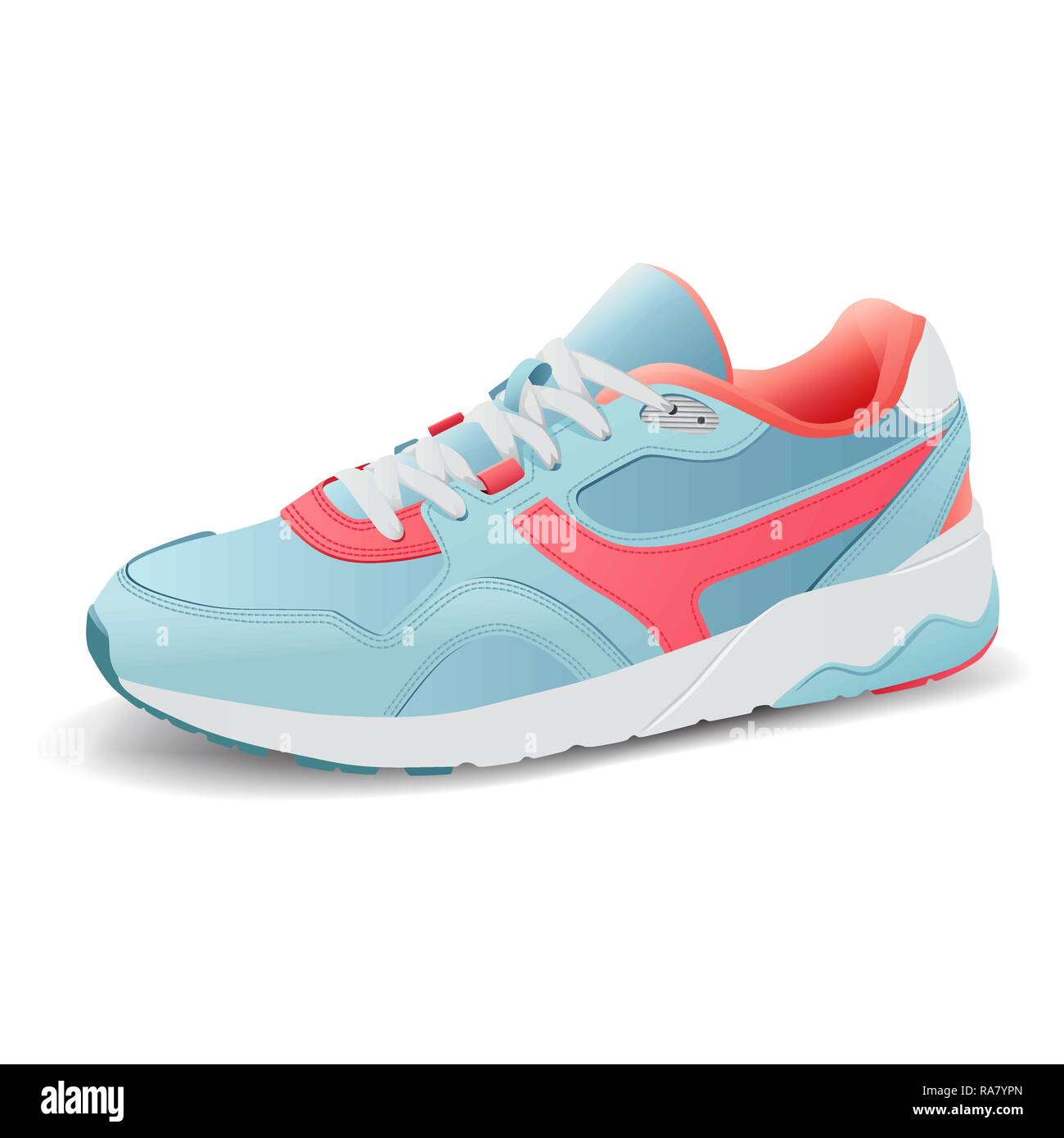 Realistic sport running shoe for training and fitness Stock Vector ...