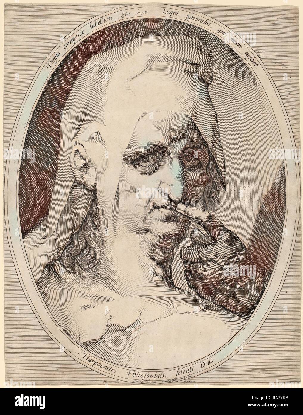 Jan Muller (Dutch, 1571 - 1628), Harpocrates, 1593, engraving ...