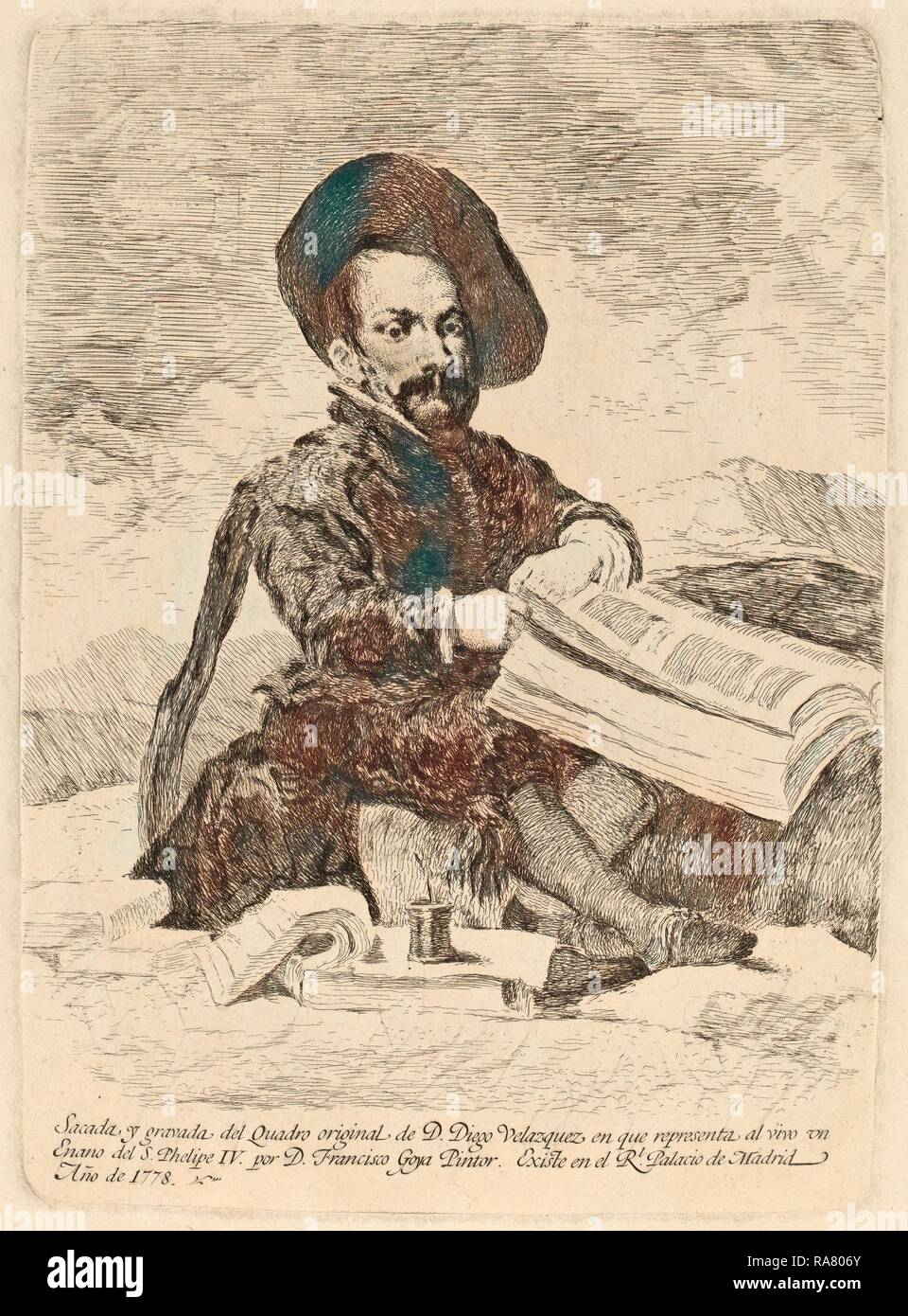 Francisco de Goya after Diego Velázquez, Un enano (A Dwarf), Spanish ...