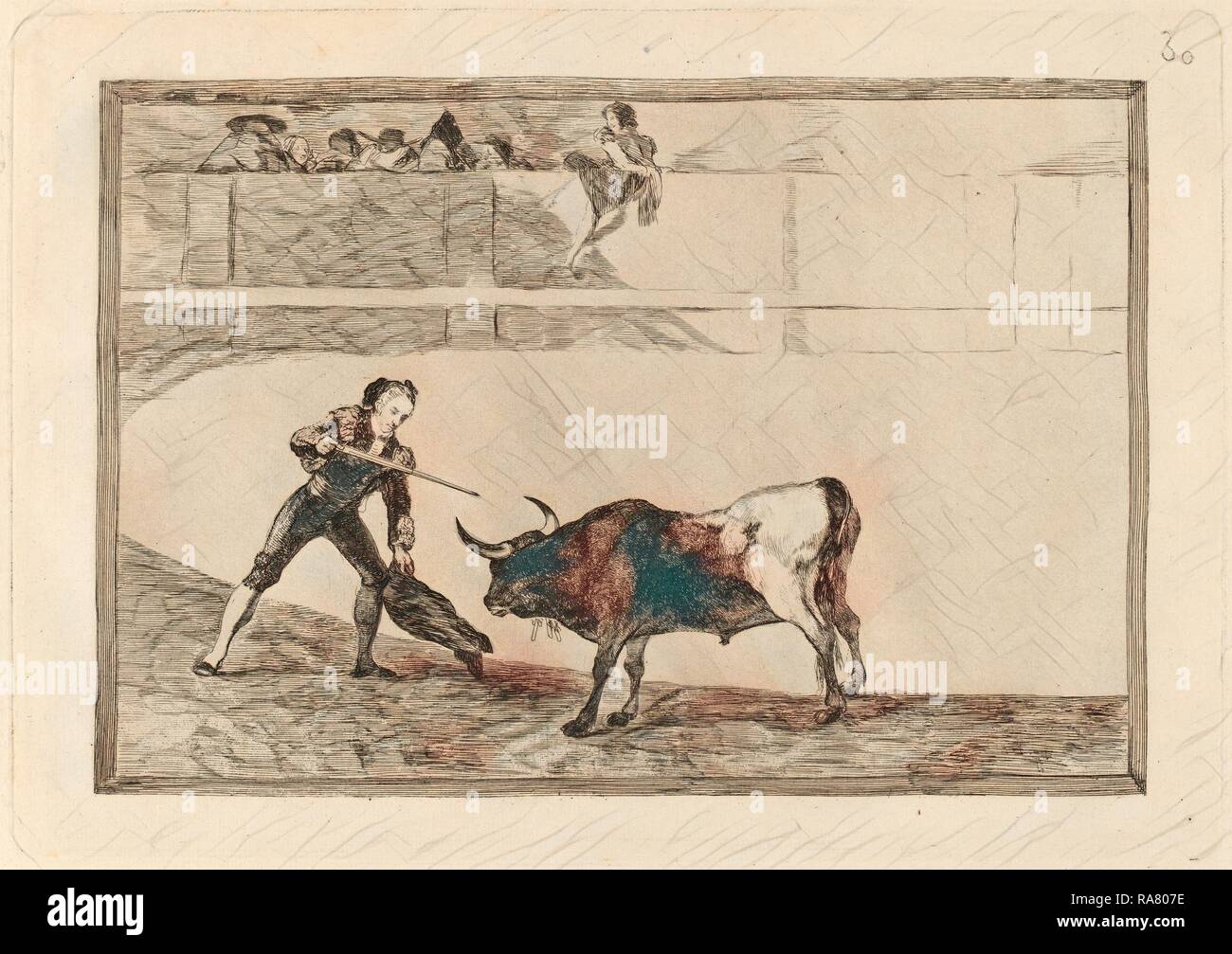 Francisco de Goya, Pedro Romero matando a toro parado (Pedro Romero ...