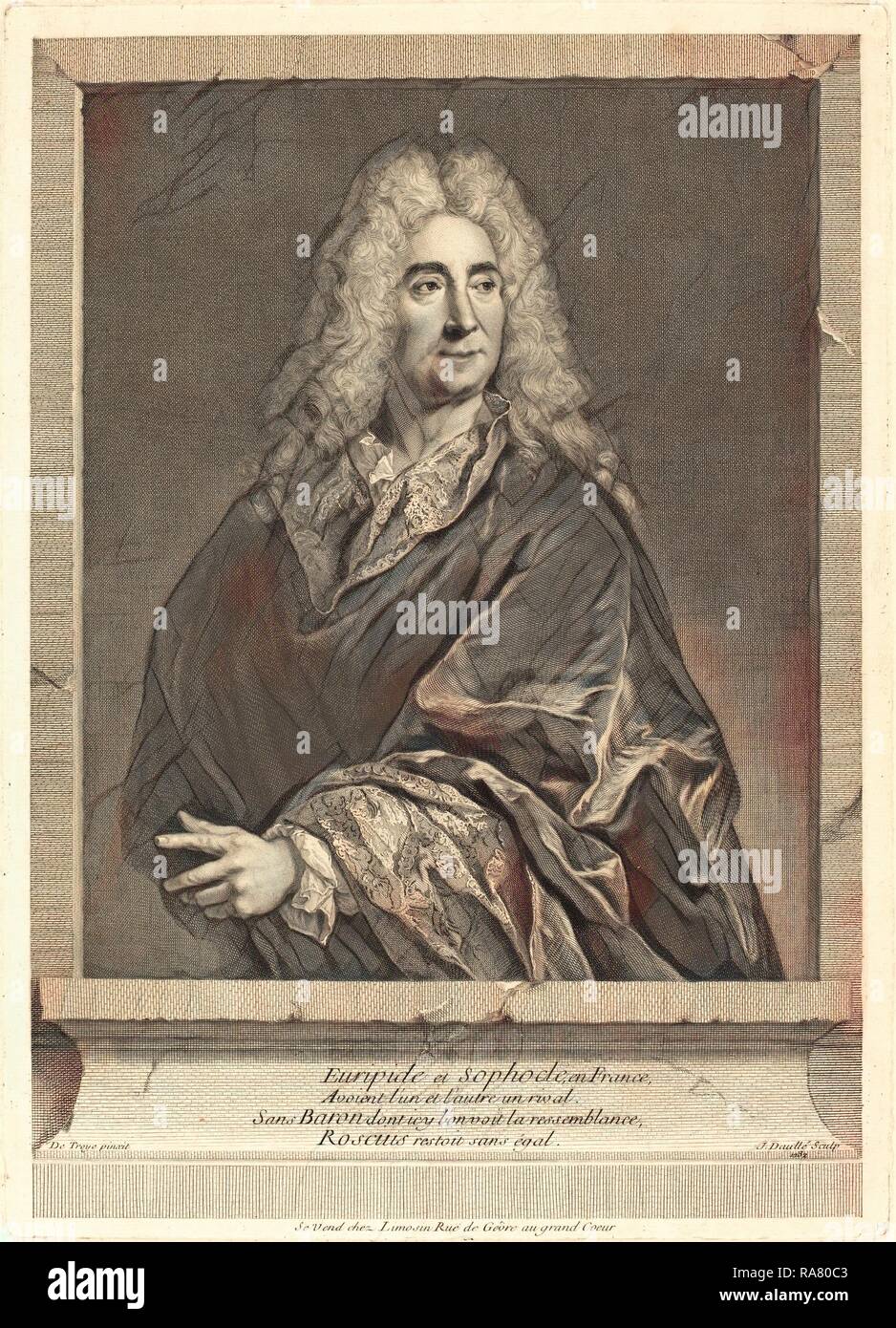 Jean Daullé after Francois de Troy, French (1703-1763), Michel Baron ...