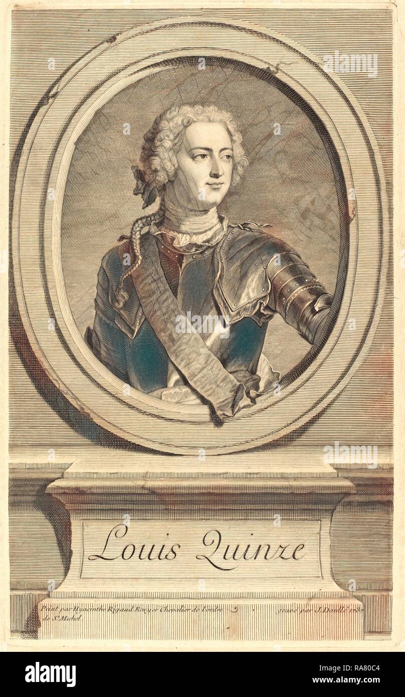 Jean Daullé after Hyacinthe Rigaud, French (1703-1763), Louis XV, 1737 ...