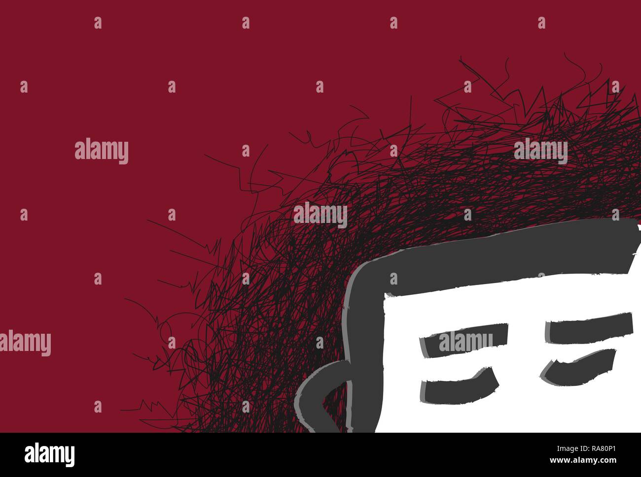 Worry lines on head hi-res stock photography and images - Alamy