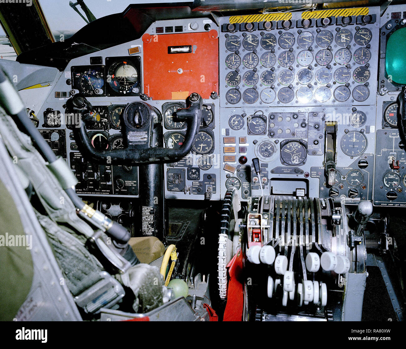 1979 - A close-up view of an instrument panel of a B-52 Stratofortress ...