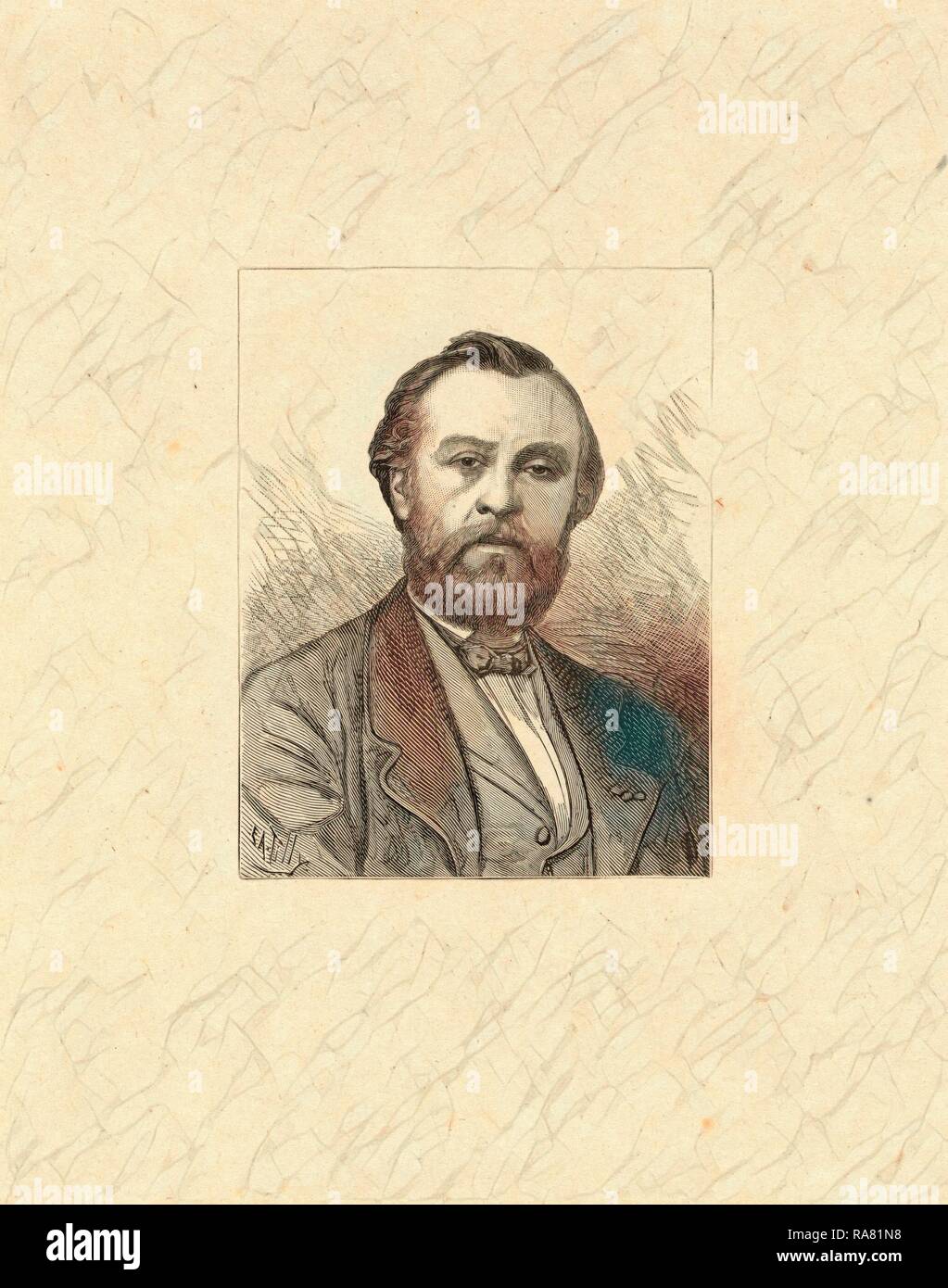 Henri Giffard, French balloonist, head-and-shoulders portrait by E.A ...