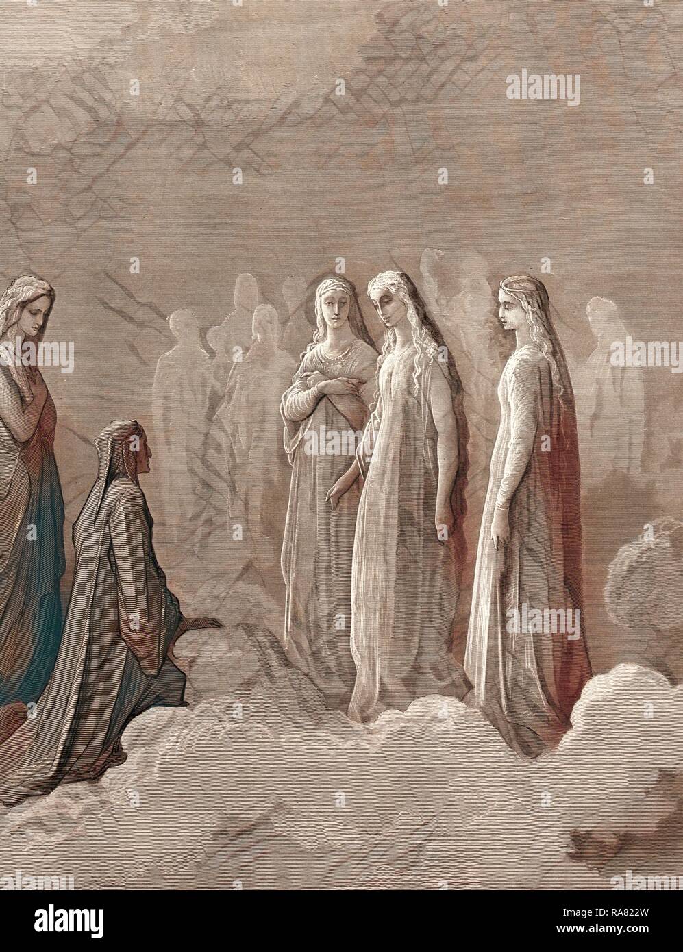 Dante and the Spirits of the Moon, by Gustave Doré, 1832 - 1883, French ...