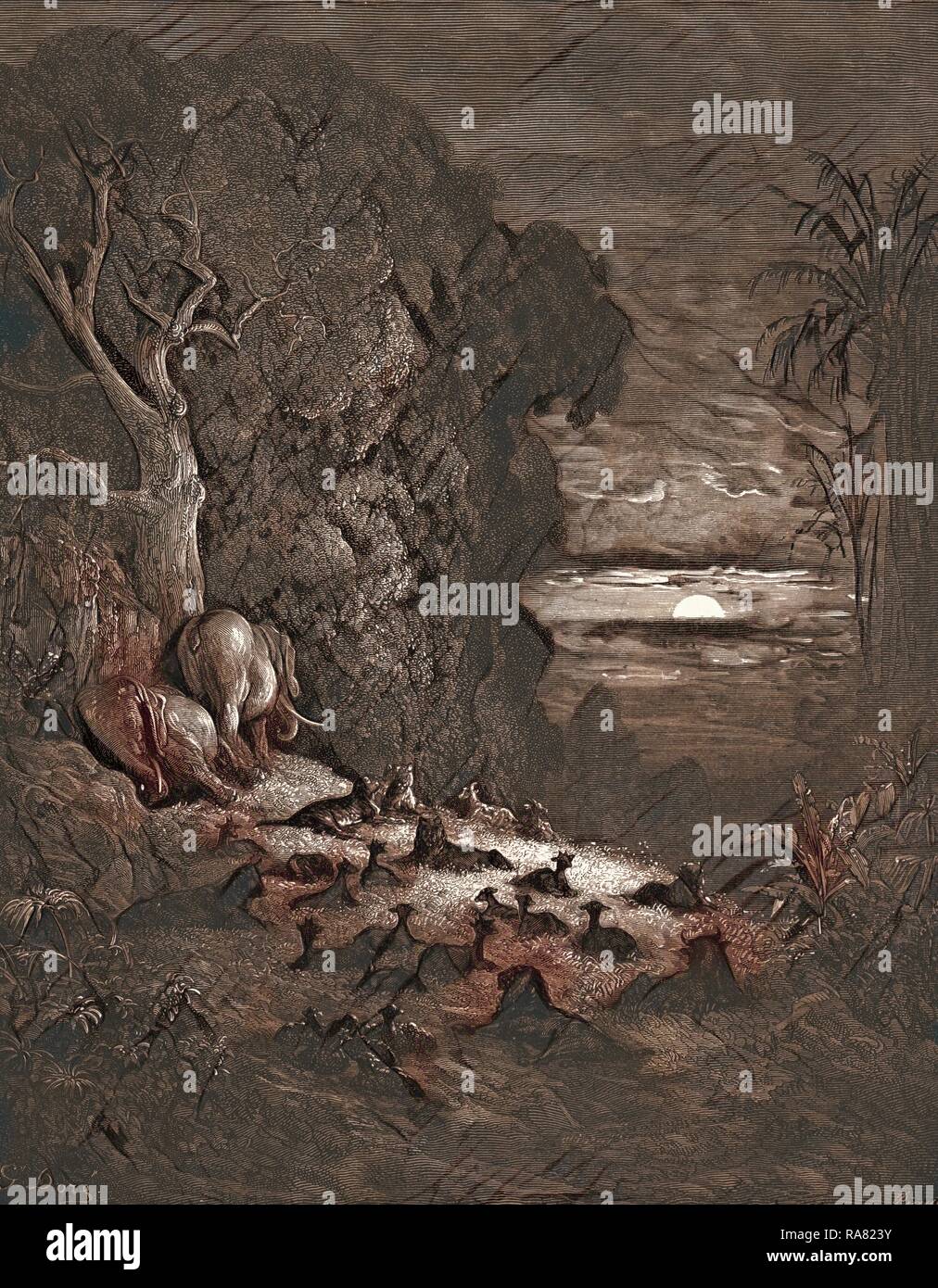 The Seventh Evening in Eden, by Gustave Dore, 1832 - 1883, French ...