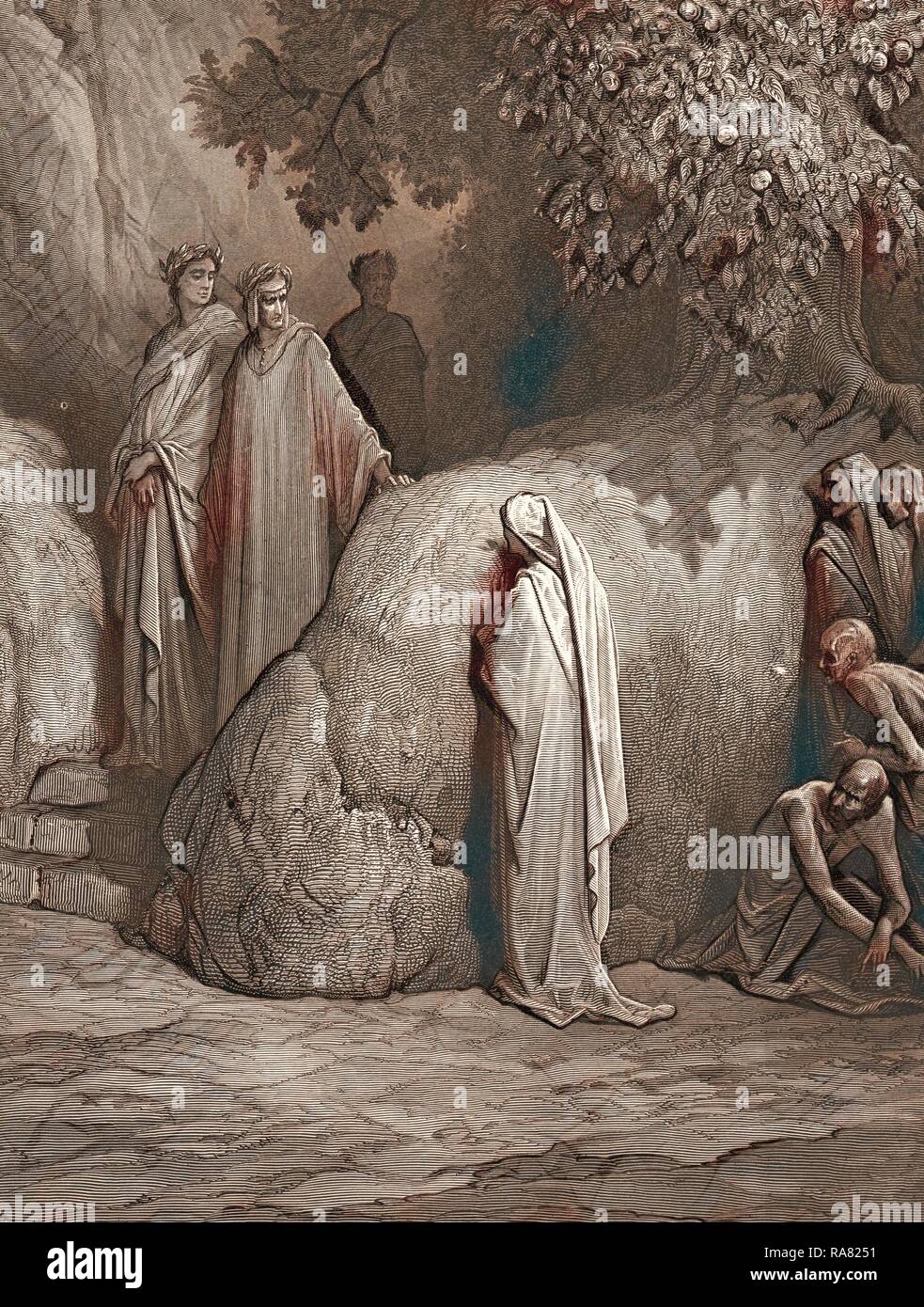 Dante and the Spirit of Forese, by Gustave Doré, 1832 - 1883, French ...