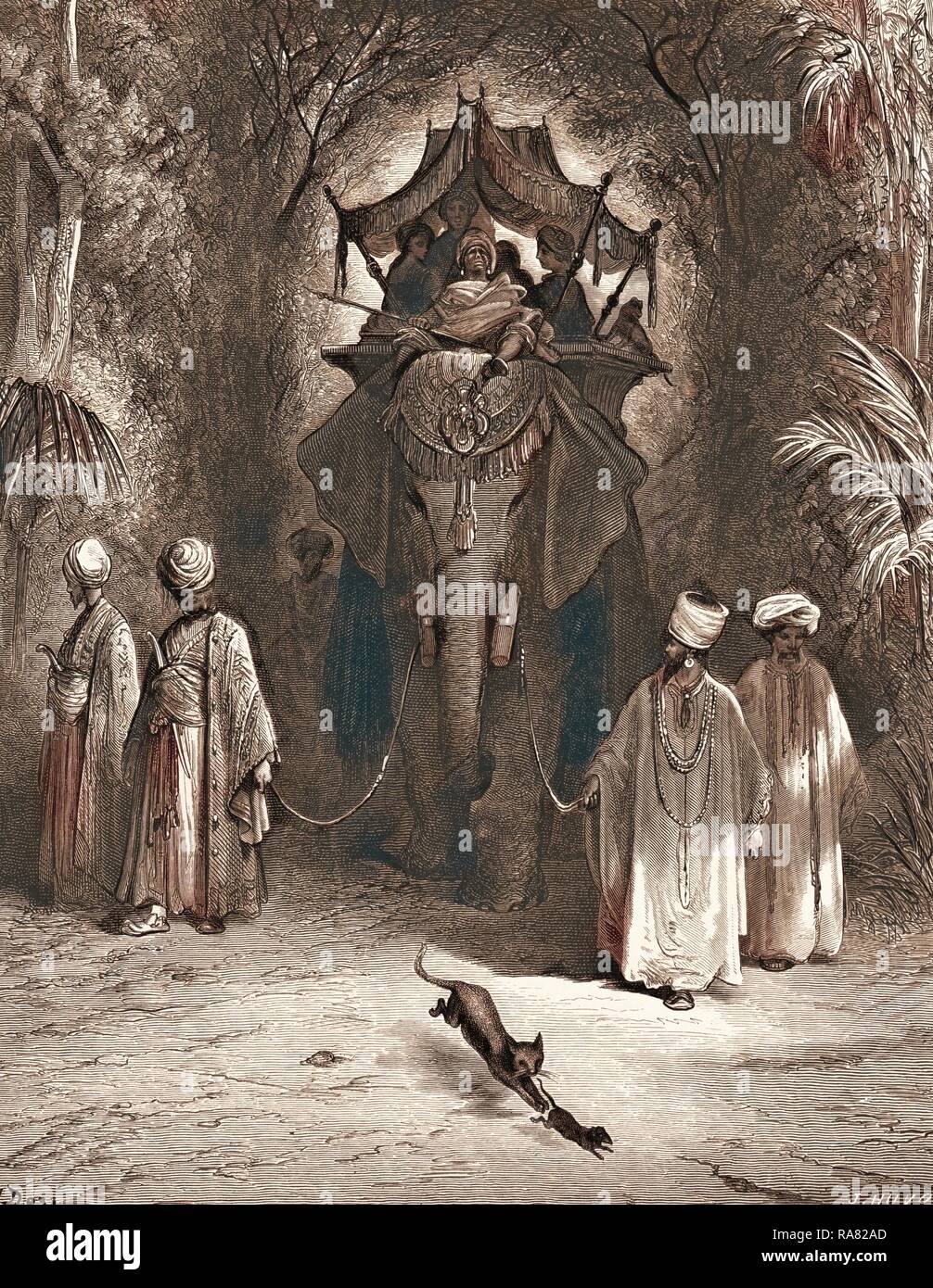 The Rat and the Elephant, by Gustave Dore, 1832 - 1883, French ...