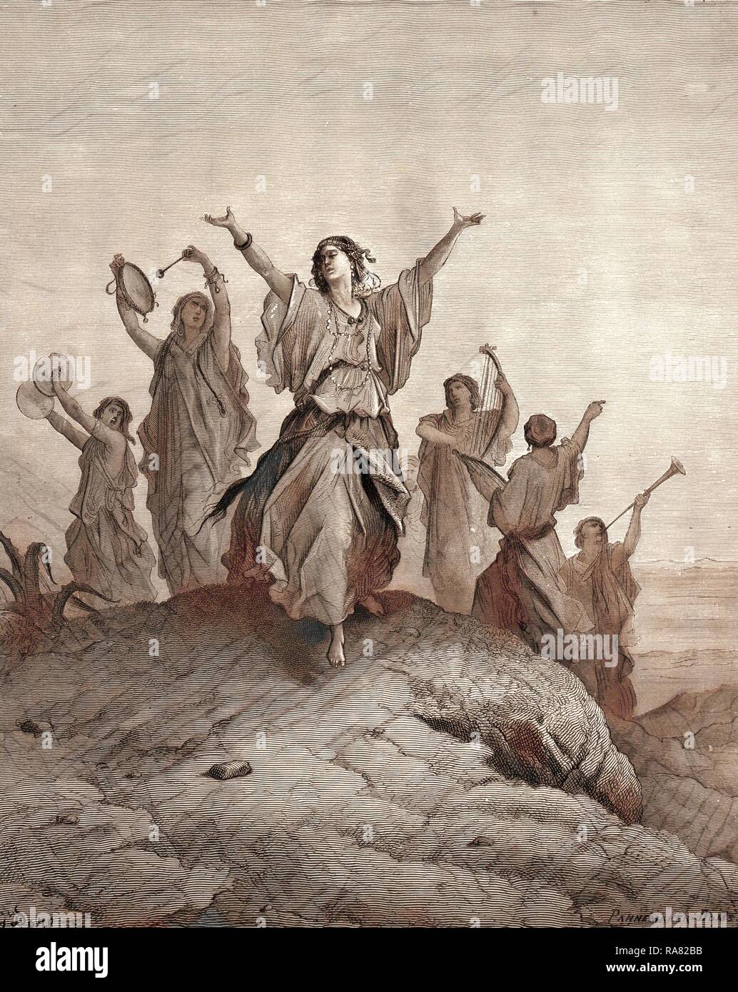 Jephthah's Daughter Coming to Meet Her Father. Reimagined by Gibon ...