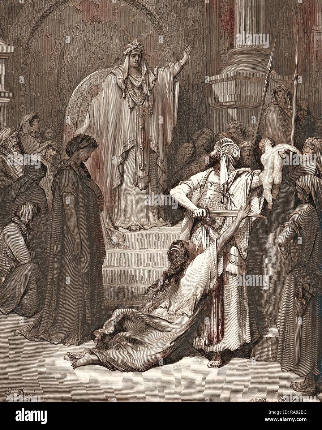 The Judgment of Solomon. Reimagined by Gibon. Classic art with a modern ...