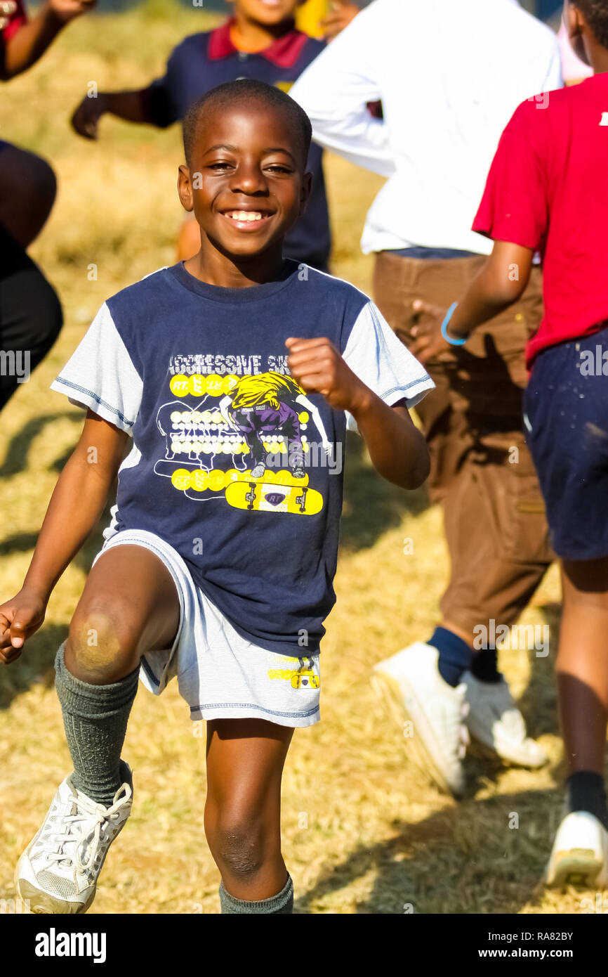 Pretoria, South Africa - August 26 2009: Diverse African Primary School ...