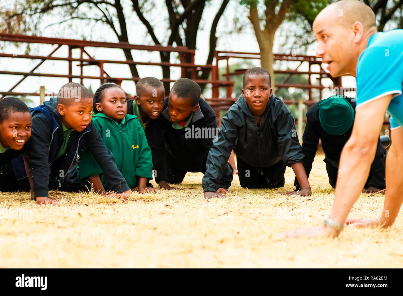 Johannesburg, South Africa - October 14 2010: Diverse African Primary ...