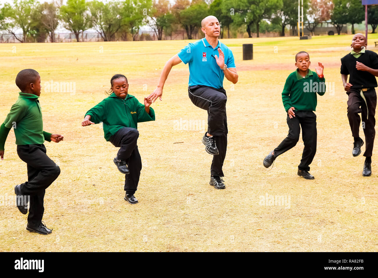 Johannesburg, South Africa - October 14 2010: Diverse African Primary ...