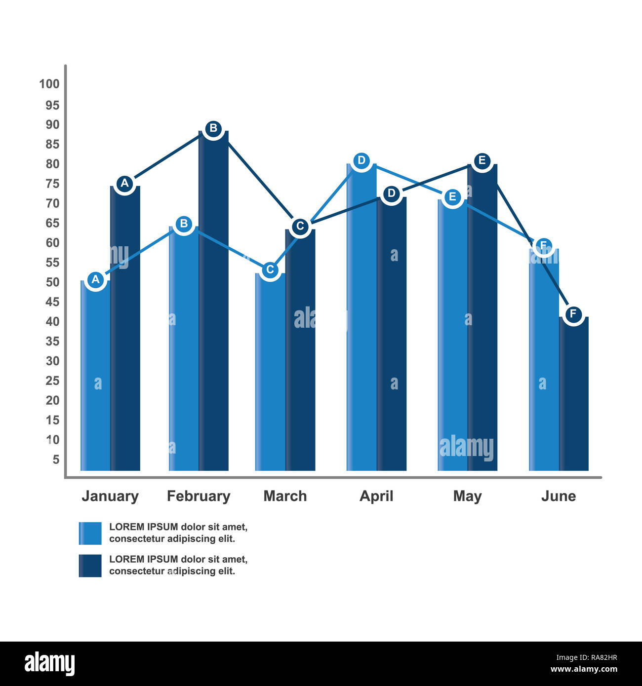 Bar Chart Graph Diagram Statistical Business Infographic Illustration ...