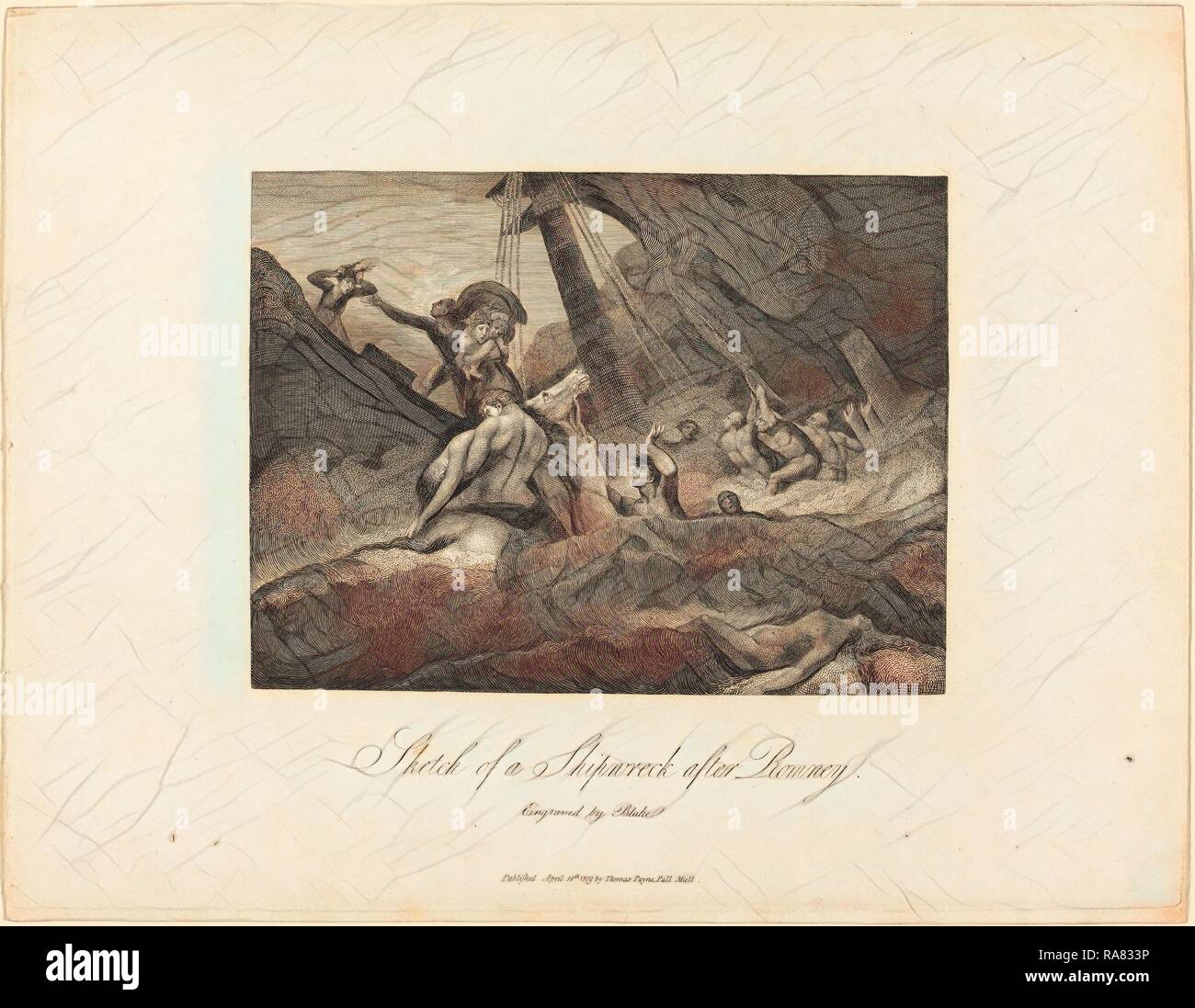 William Blake after George Romney (British, 1757 - 1827), Sketch of a ...