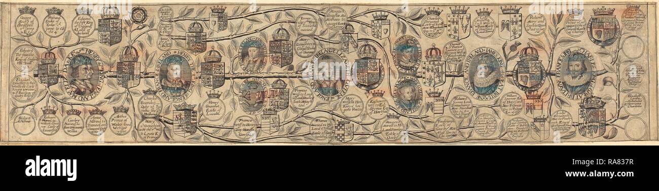 British 17th Century, Family Tree with Portraits of Henry VII, Henry ...