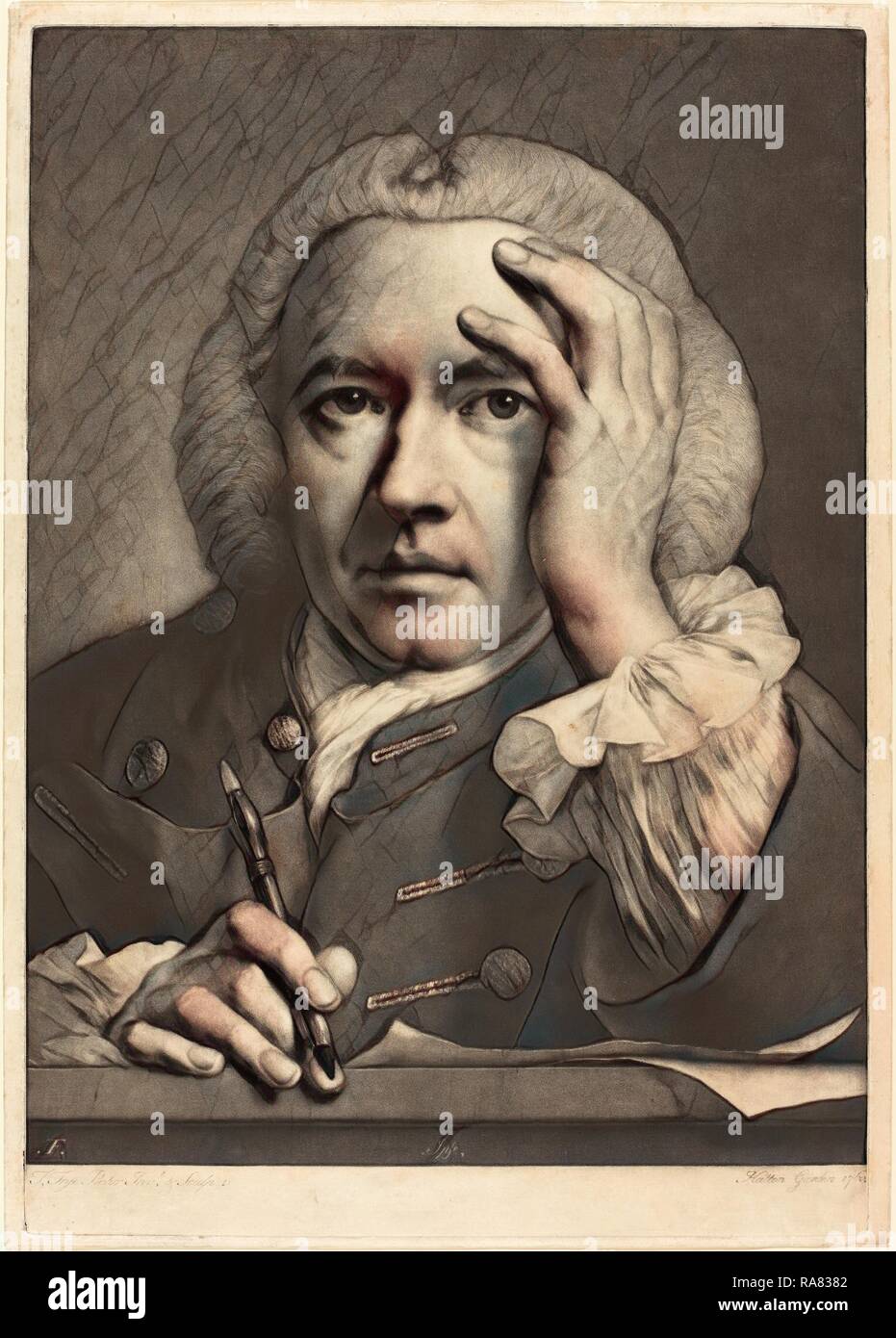 Thomas Frye (Irish, 1710 - 1762), Self-Portrait, 1760, mezzotint on ...