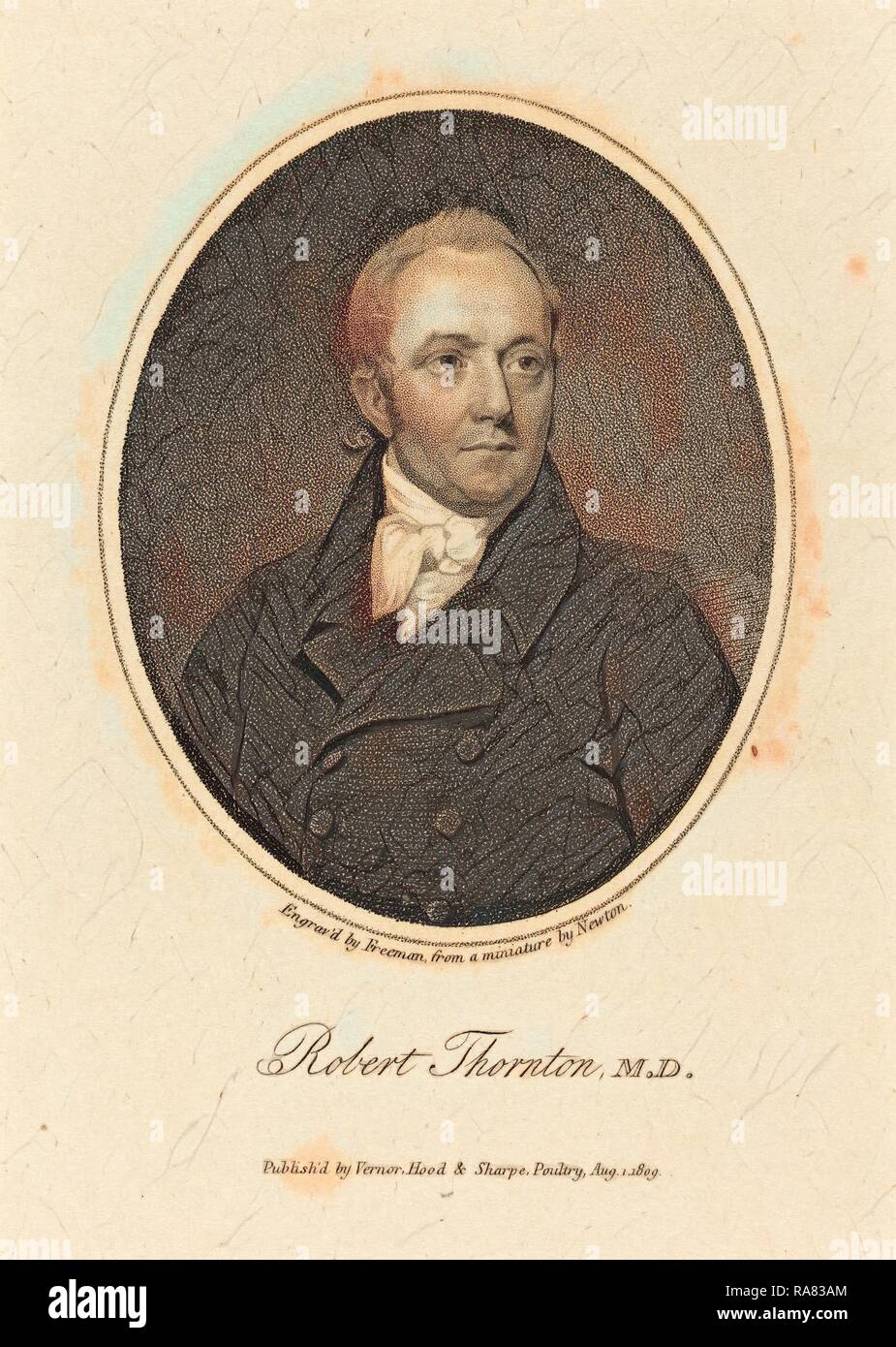 Samuel Freeman after William John Newton (British, 1773 - 1857), Robert Thornton, M.D ...