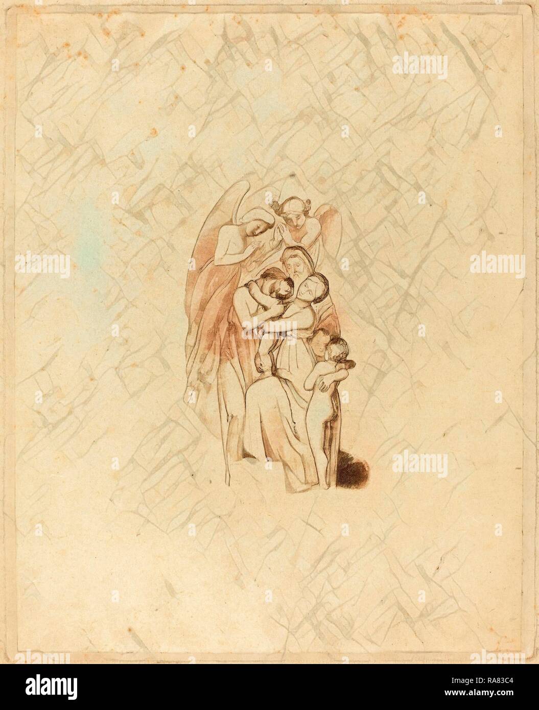 British 19th Century, Holy Family? with Angels, The March of the ...