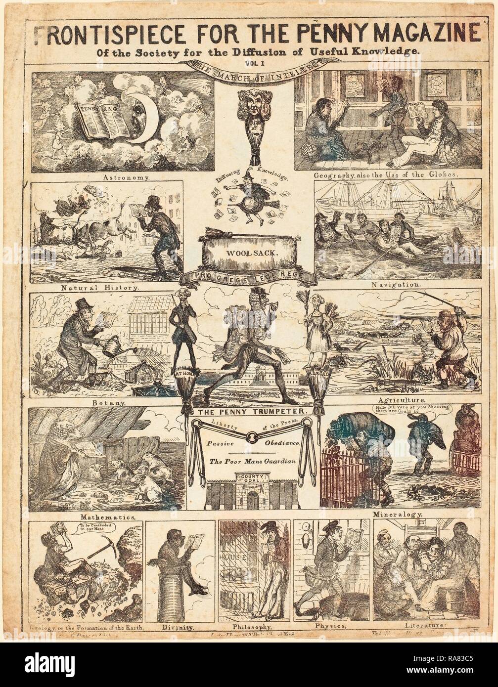 British 19th Century, Frontispiece for the Penny Magazine of the ...