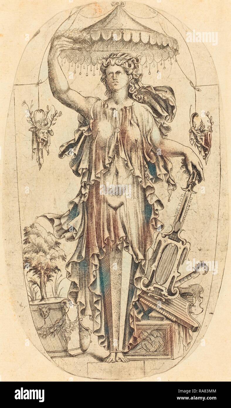 Jean Mignon (French, active 1543 - active c. 1545), Woman with Musical ...