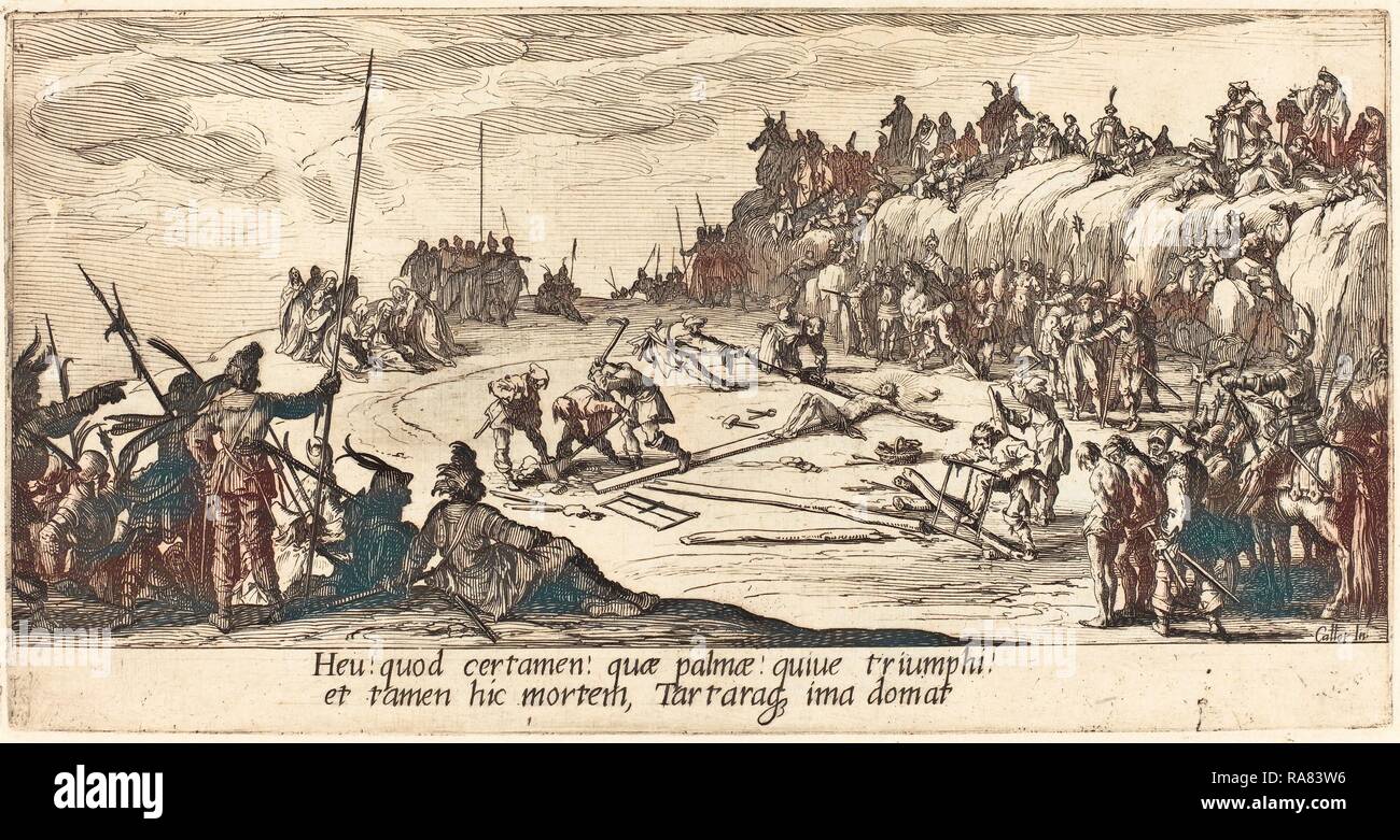 Jacques Callot (French, 1592 - 1635), The Nailing to the Cross, c. 1618 ...