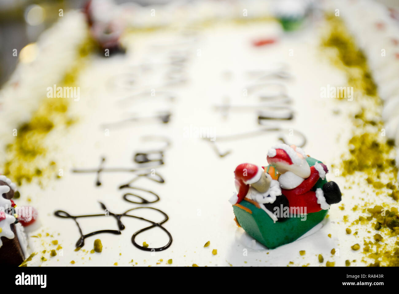 Cake for corporate company christmas party Stock Photo - Alamy