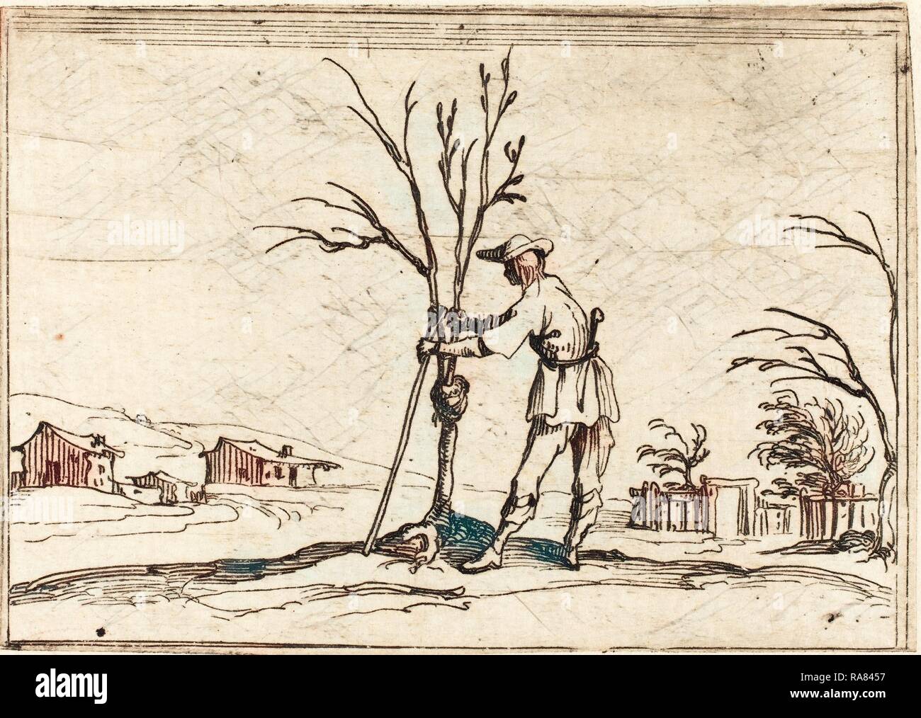 Jacques Callot (French, 1592 - 1635), Gardener Pruning a Tree, 1628 ...