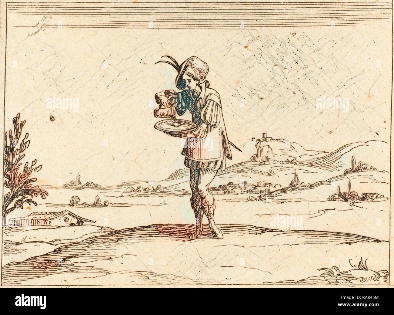 Jacques Callot (French, 1592 - 1635), Man Washing a Pearl, etching ...