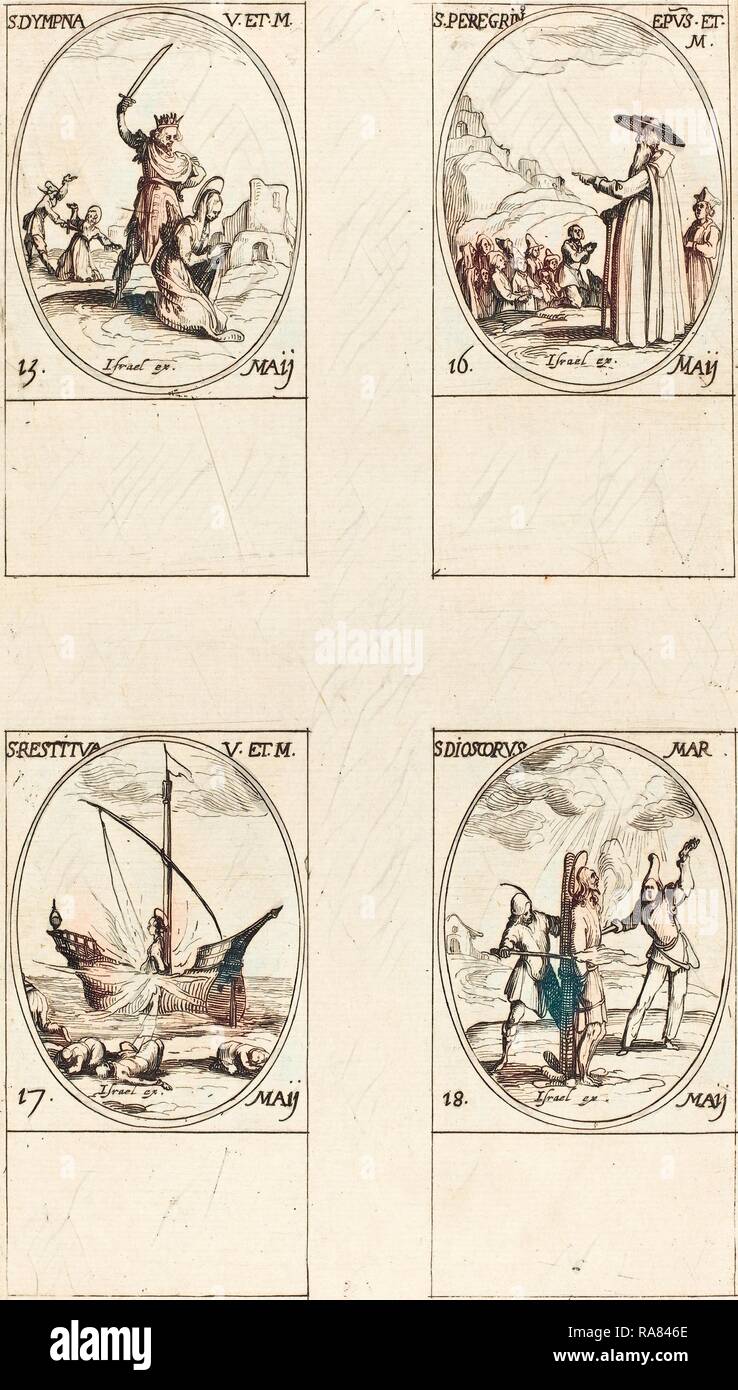 Jacques Callot (French, 1592 - 1635), St. Dympna, St. Peregrinus, St ...