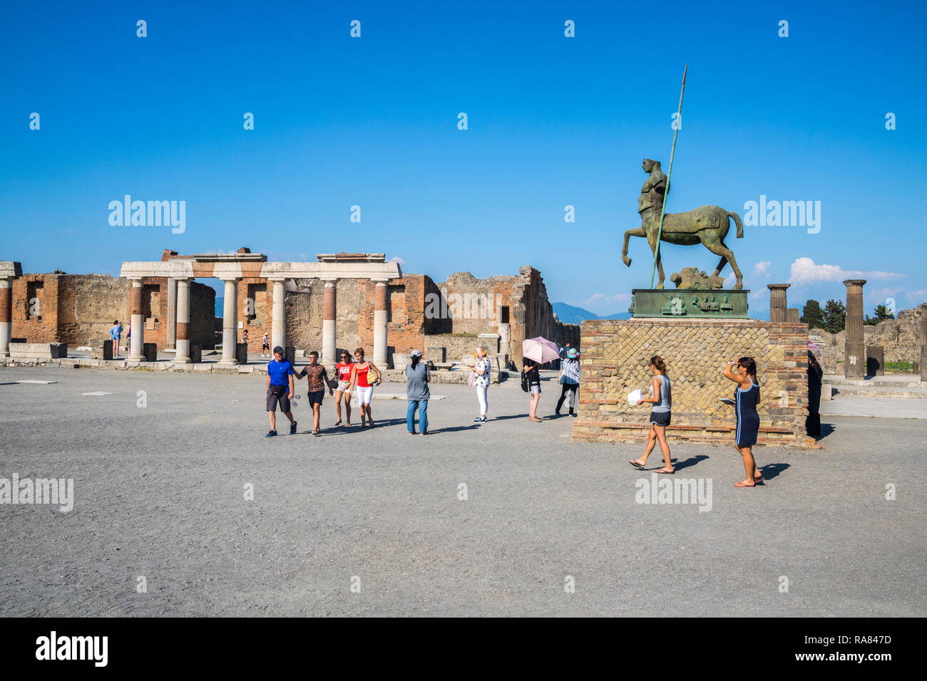 The Statue of a Centaur, a mythical creature, half horse and half man ...