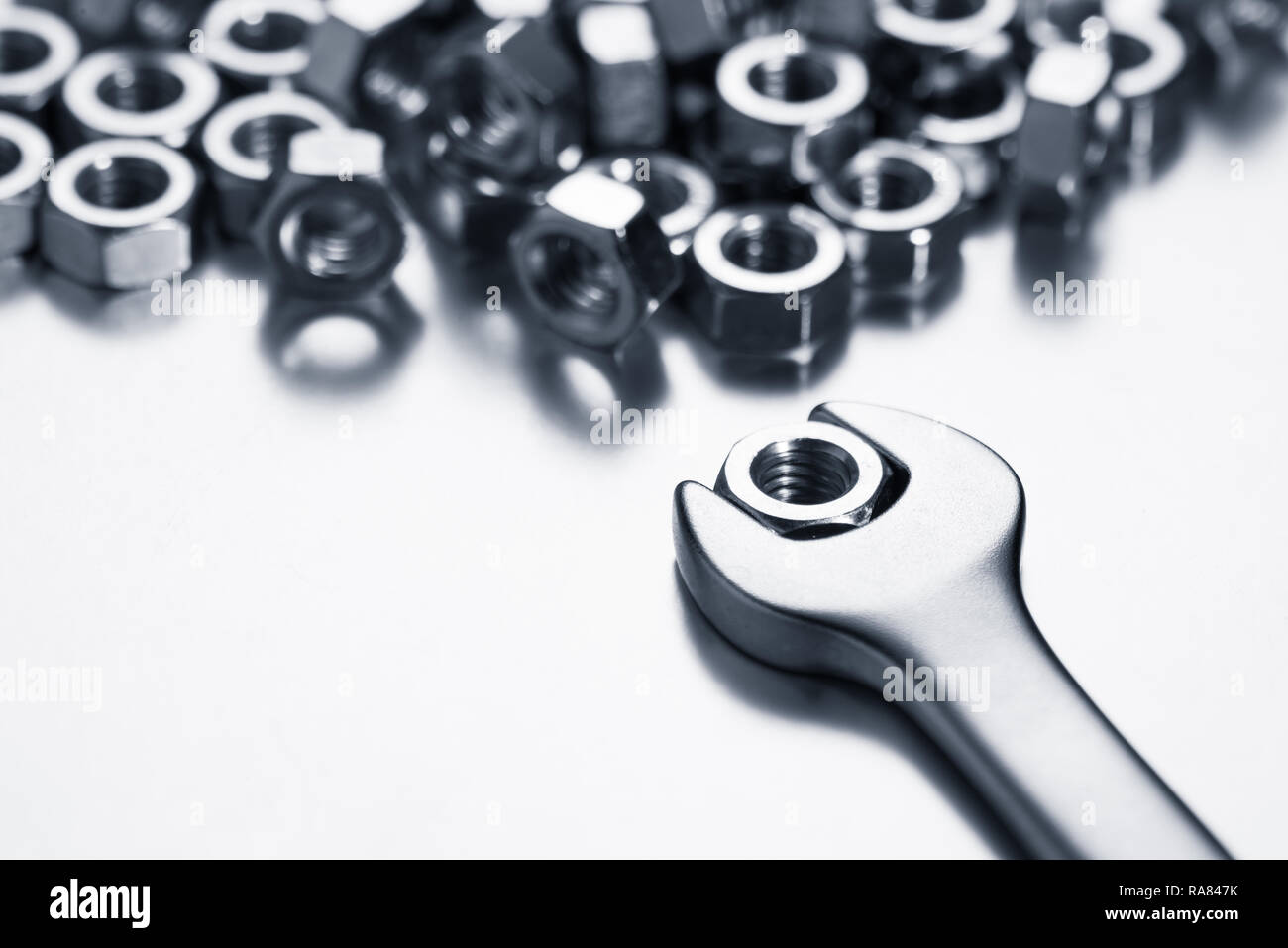 Wrench with female screw. Tool Stock Photo - Alamy