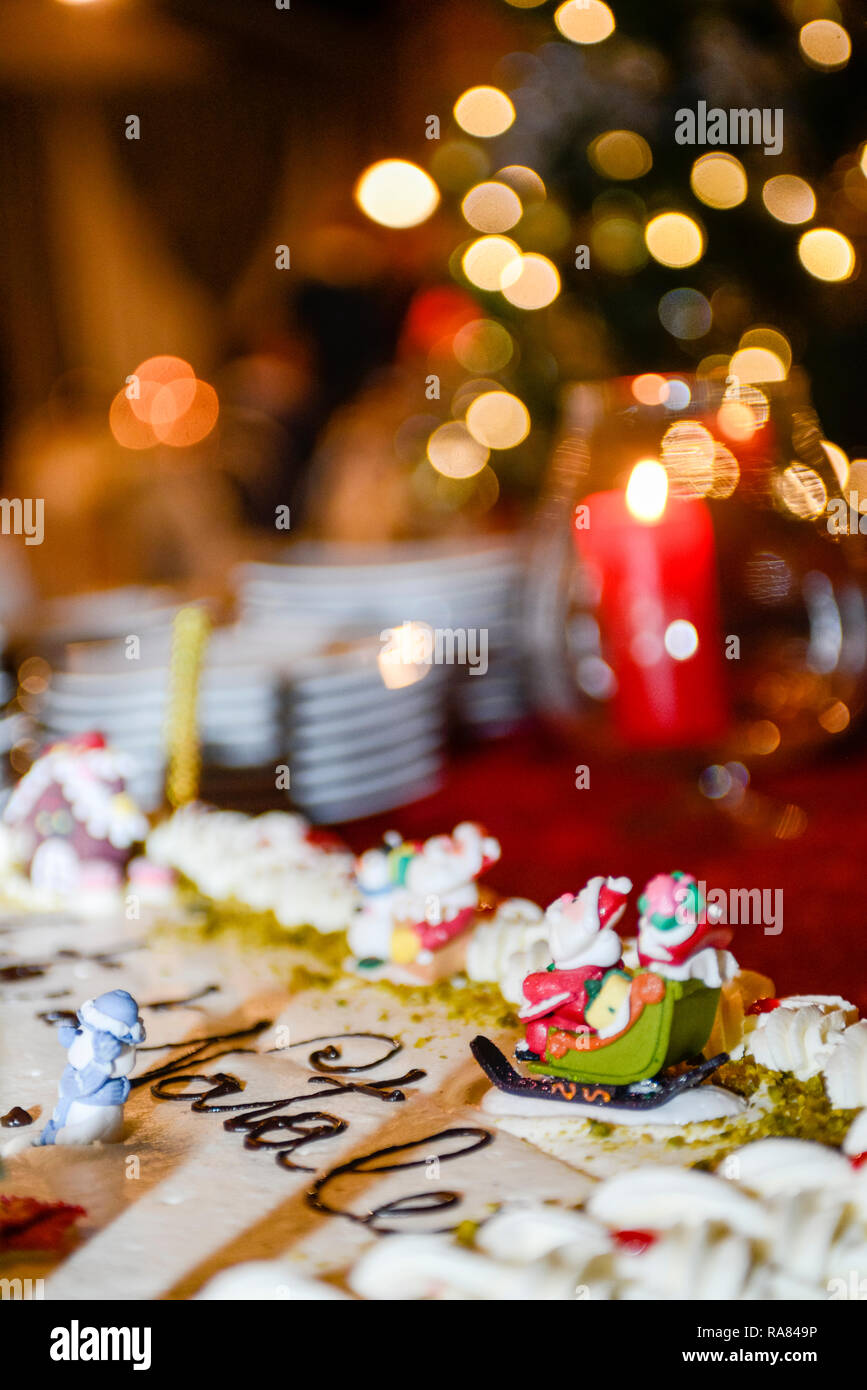 Cake for corporate company christmas party Stock Photo - Alamy