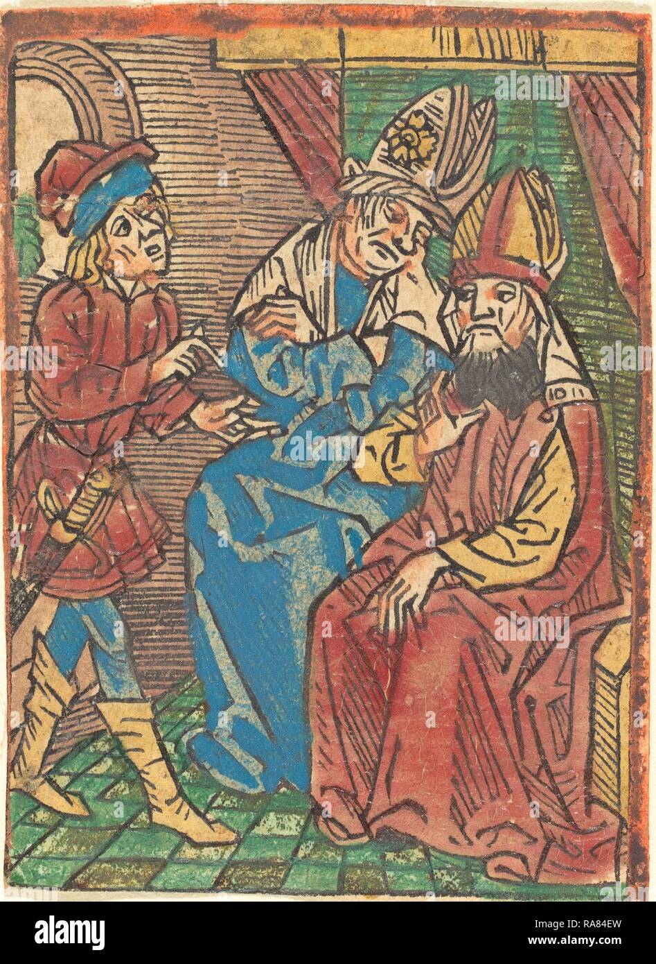 German 15th Century, Council of High Priests, c. 1490, hand-colored ...